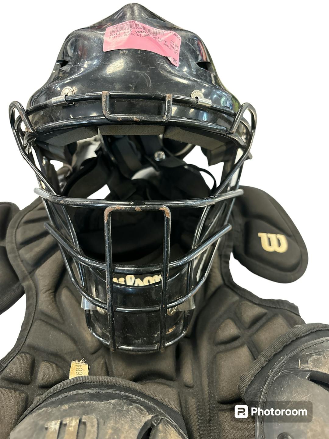 Used Wilson Black Wilson Youth Small Velcro Catcher's Equipment ...