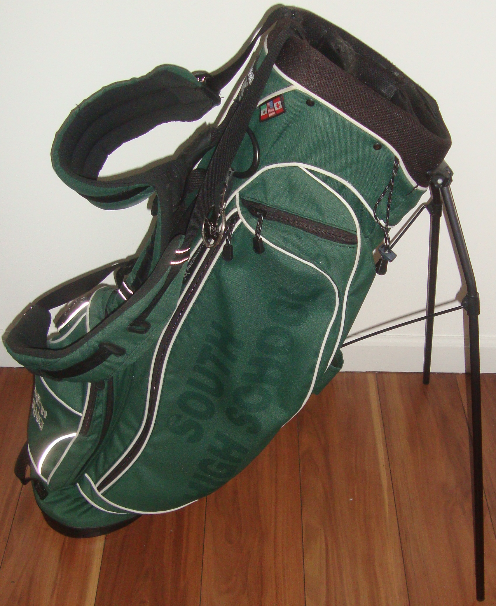 Ping Hoofer Xtreme Red Black 4 Way Golf Stand Bag Dual Strap South High ...