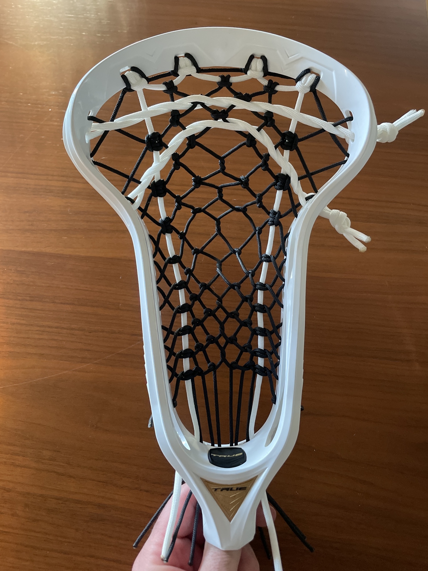 BRAND NEW Custom Strung Black and White Womens / Girls Lacrosse Head ...