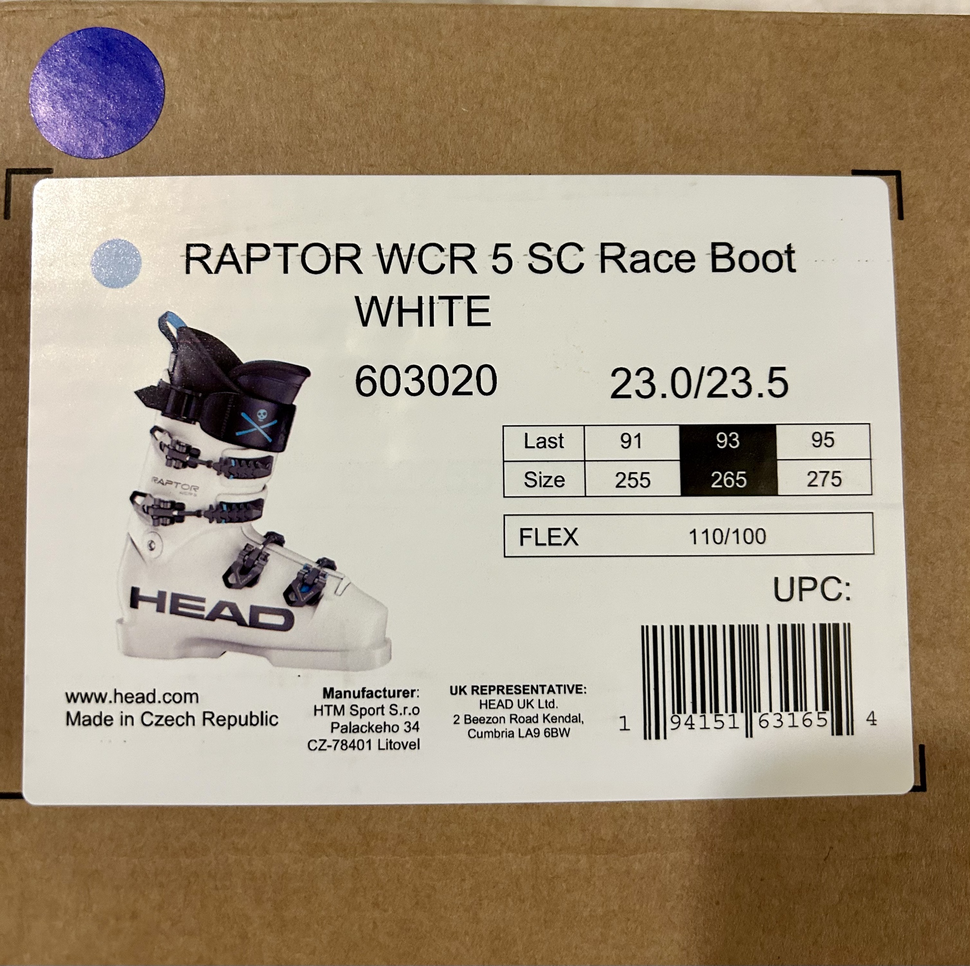 Head WCR 5 Raptor Race Boot. New | SidelineSwap