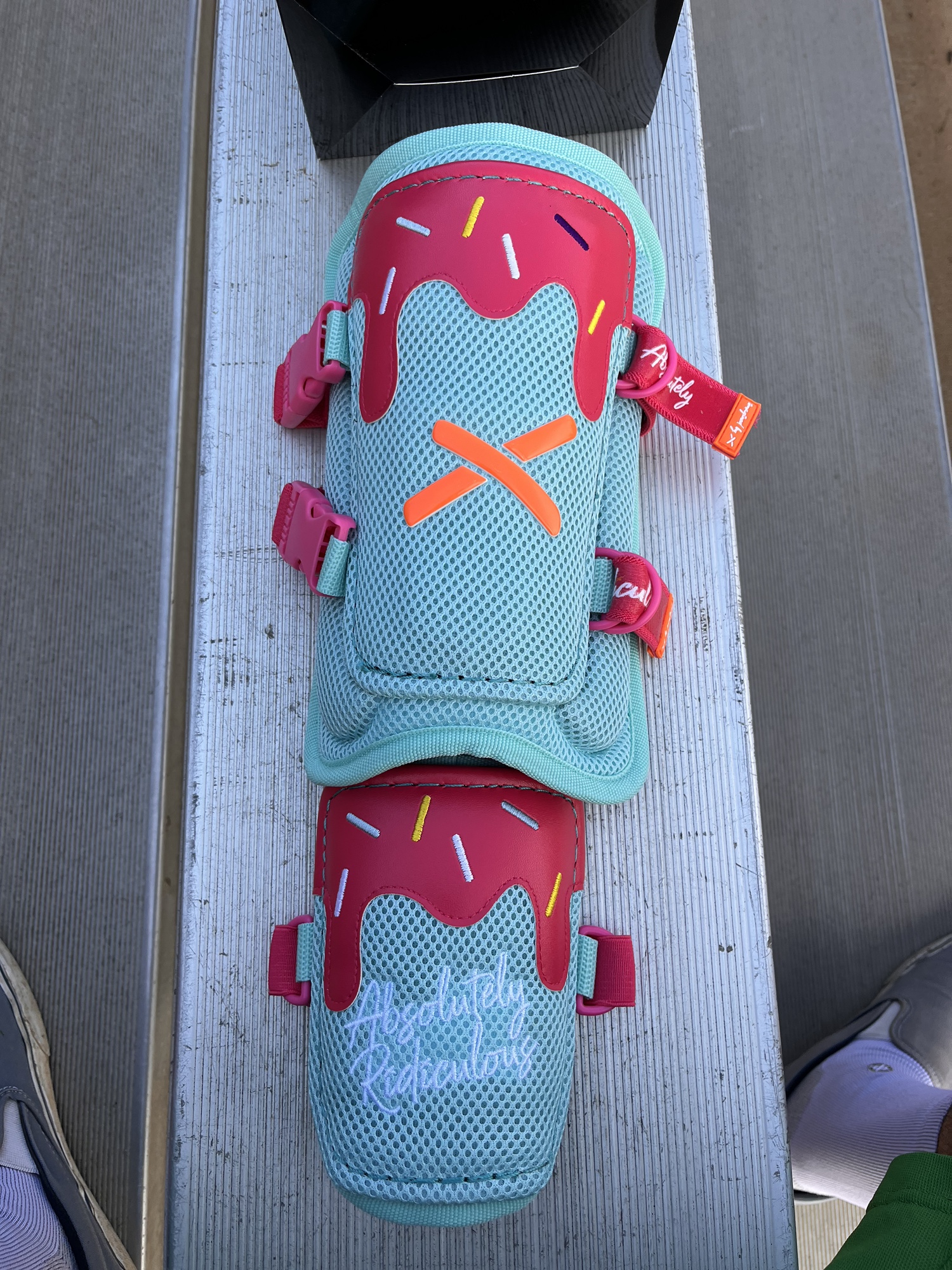 Absolutely ridiculous Miami ice leg guard | SidelineSwap