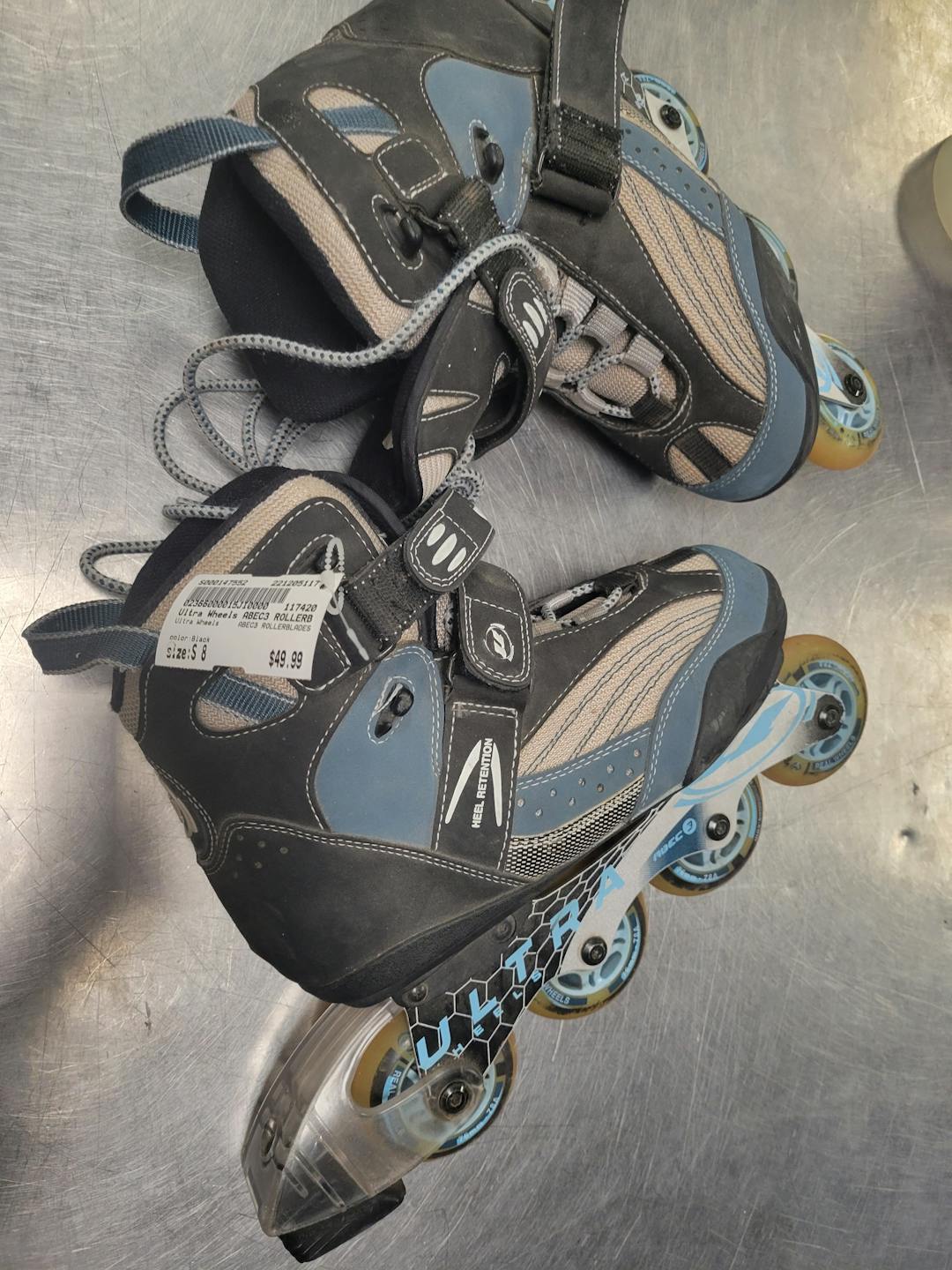 Used Ultra Wheels Abec3 Rollerblades Senior 8 Inline Skates - Rec And ...