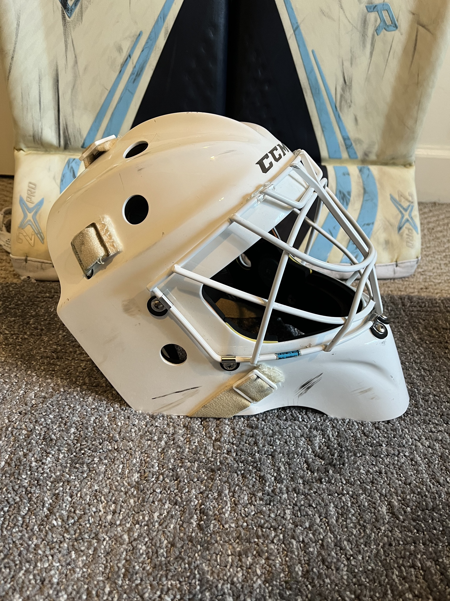CCM axis pro goalie helmet - Large | SidelineSwap