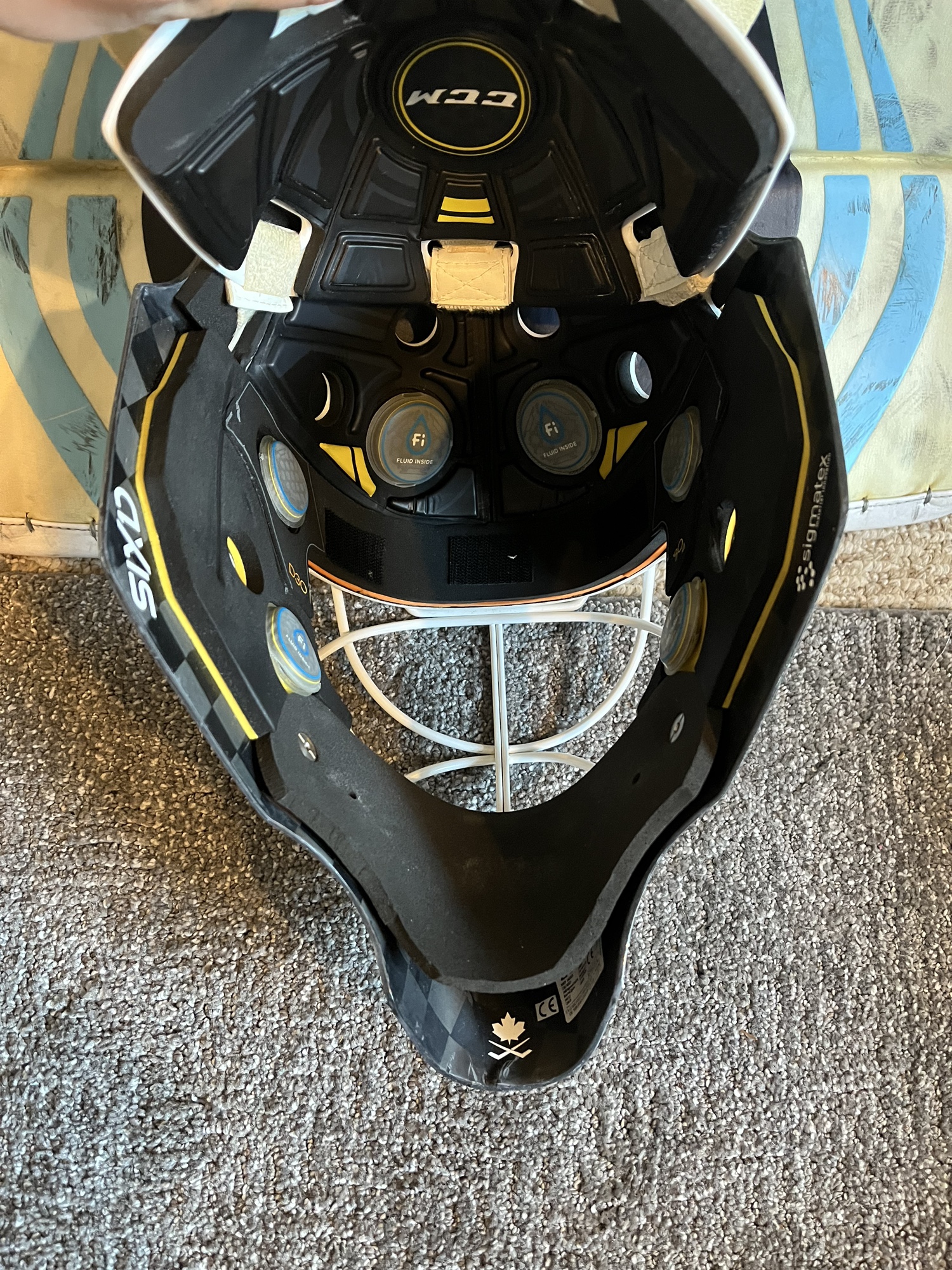 CCM axis pro goalie helmet - Large | SidelineSwap