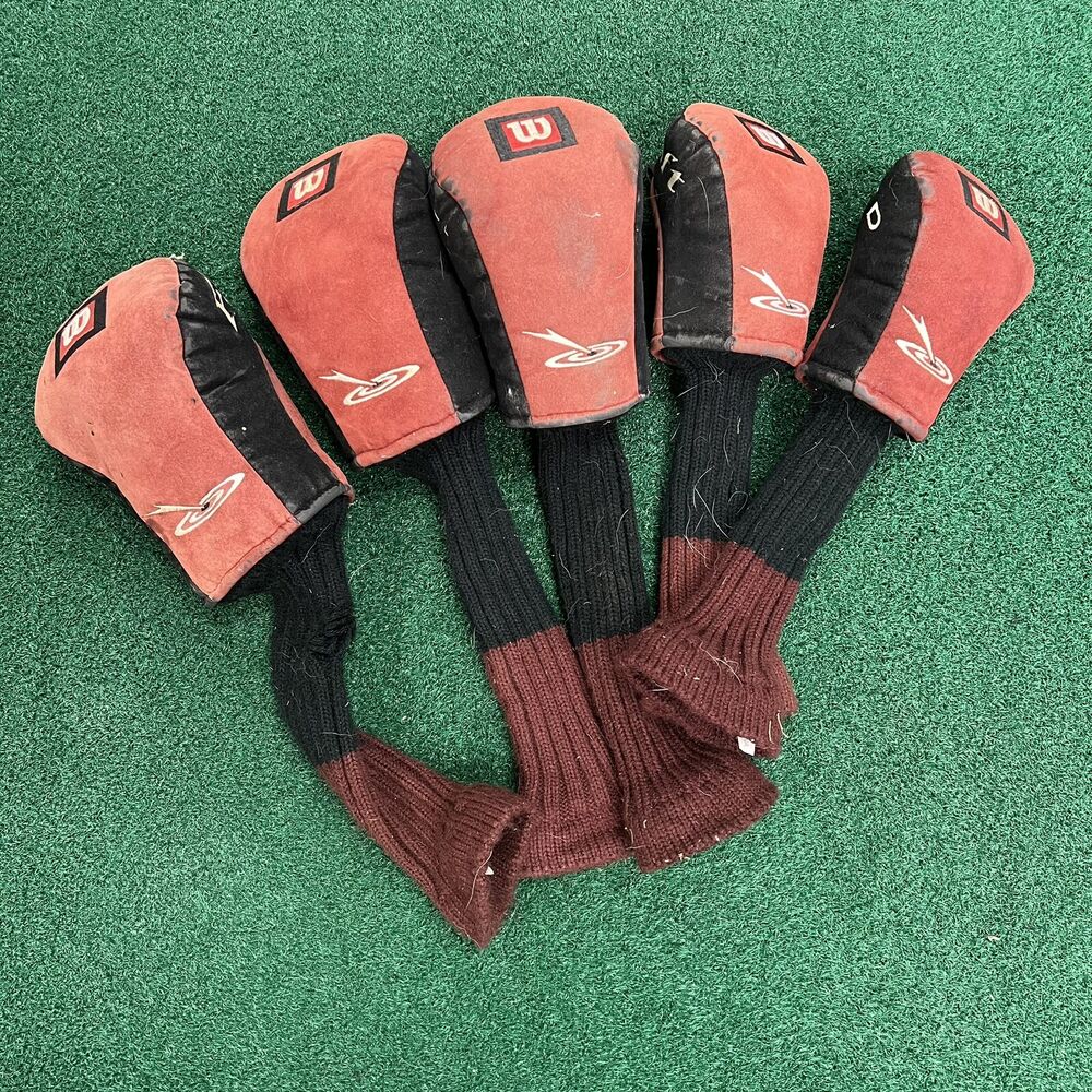 Wilson Fat Shaft Deep Red Wood Set 1-3-5-7-9 MRH Regular Flex Graphite ...