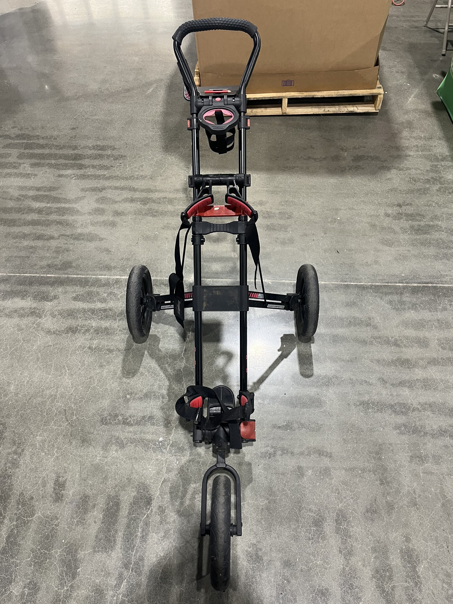 Black Used Men's Bag Boy Compact 3 Push Cart | SidelineSwap