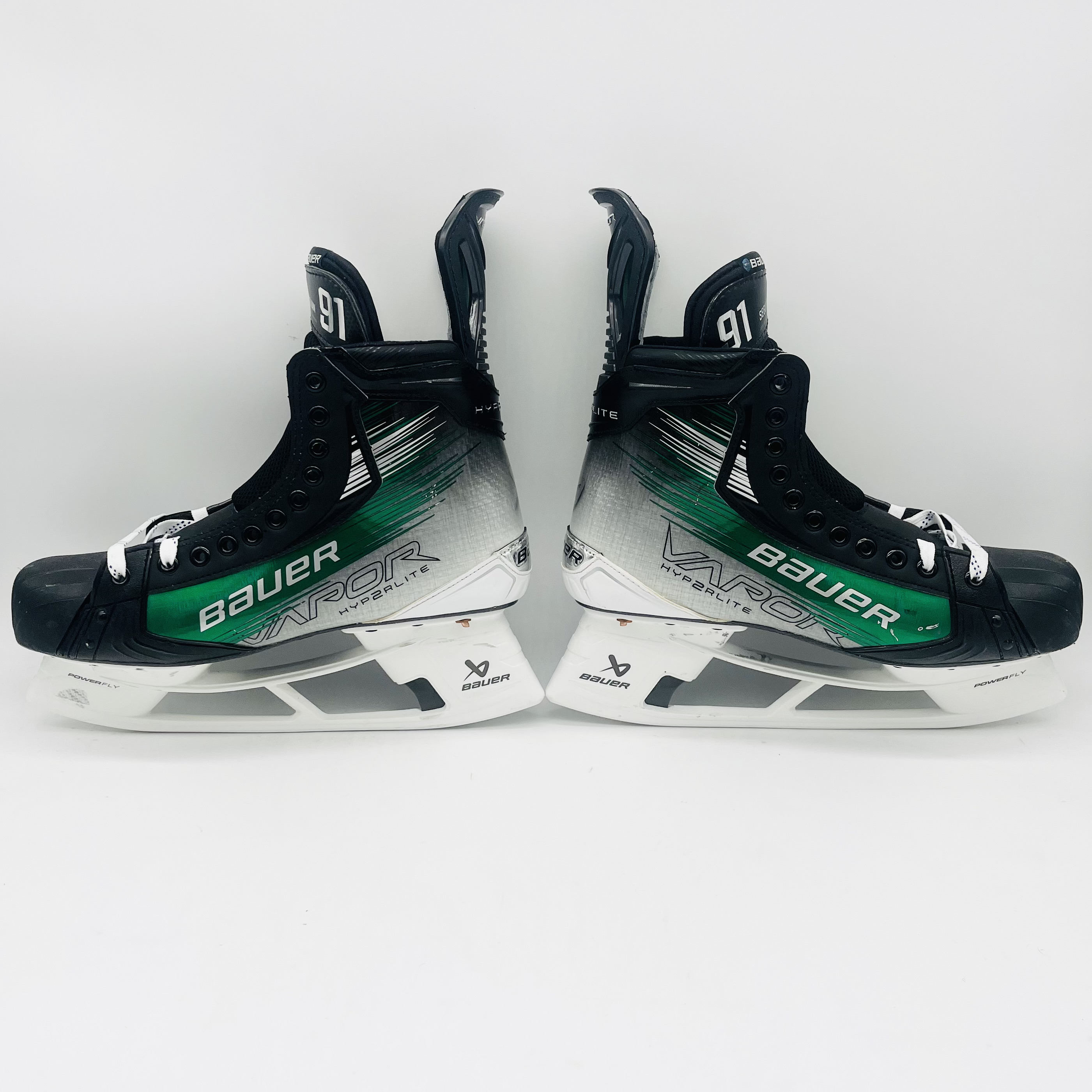 Custom Green Tyler Seguin Bauer Vapor Hyperlite 2 Hockey Skates R:11 1/ ...
