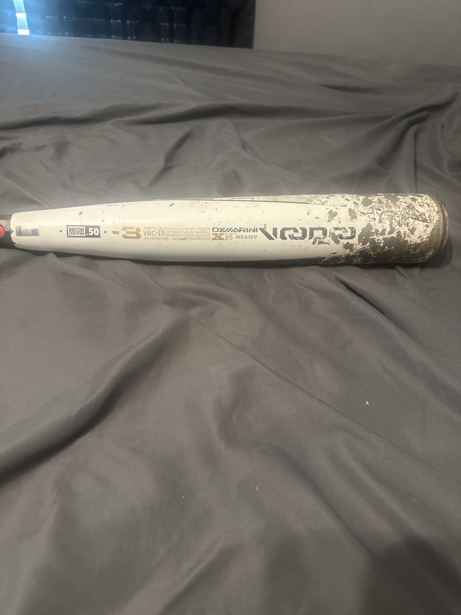 White DeMarini Voodoo Balanced BBCOR Baseball Bat | SidelineSwap
