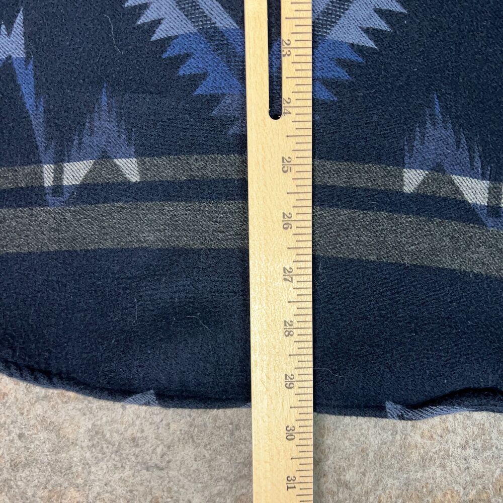 Polo Ralph Lauren Mens Shirt Large Blue Aztec Flannel Shacket Heavy ...