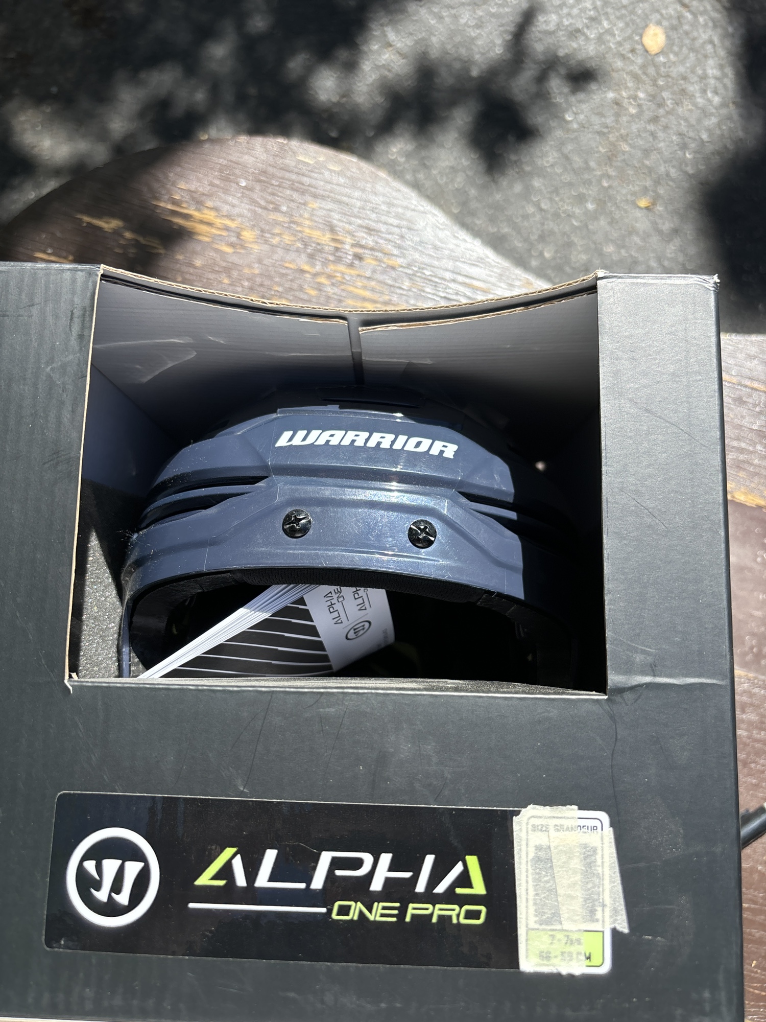 NEW Warrior Alpha One Pro Helmet Senior Large Navy | SidelineSwap