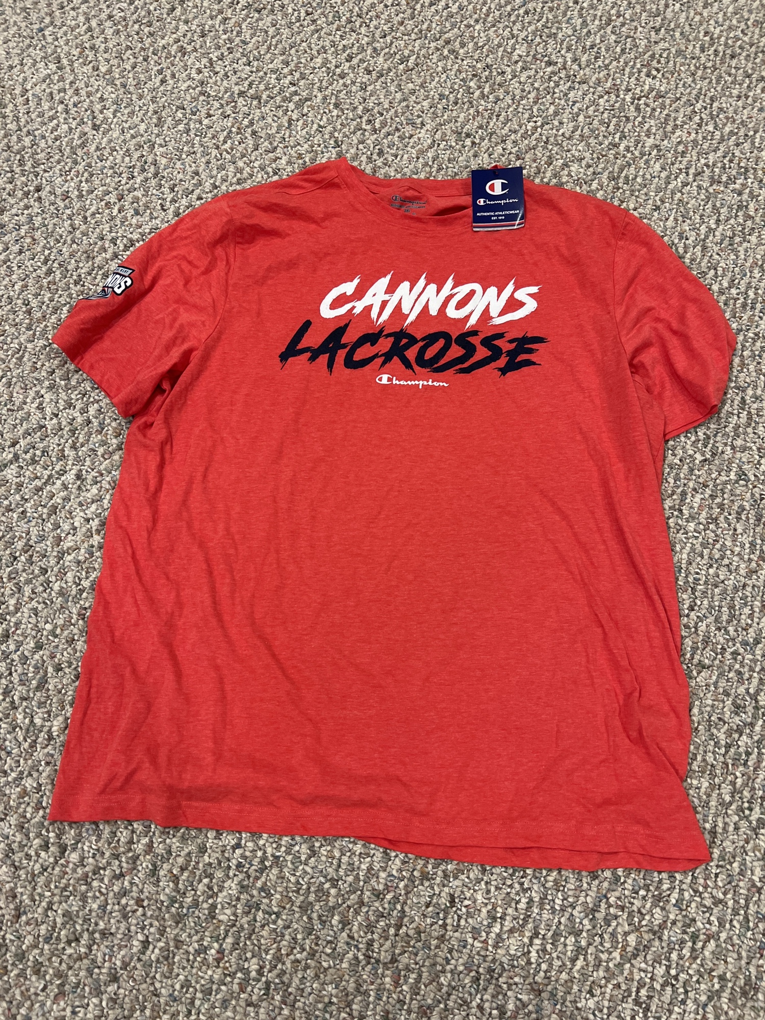 PLL Cannons Red New Men's Champion Shirt | SidelineSwap