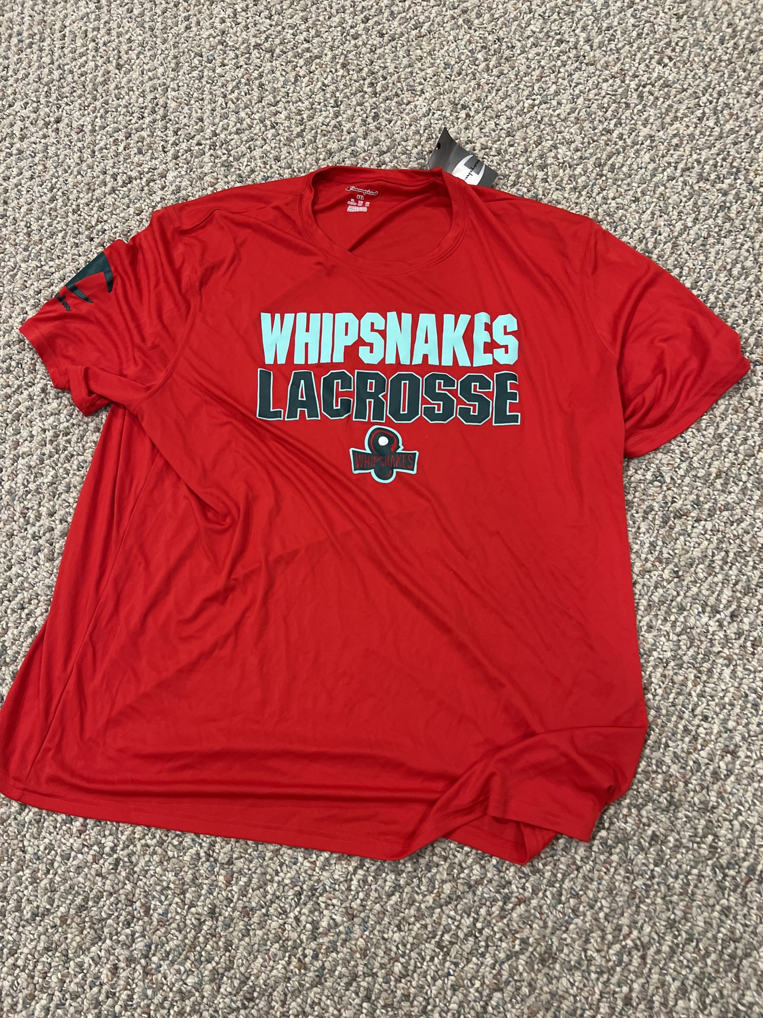 PLL Whipsnakes Red New Men's Champion Shirt | SidelineSwap
