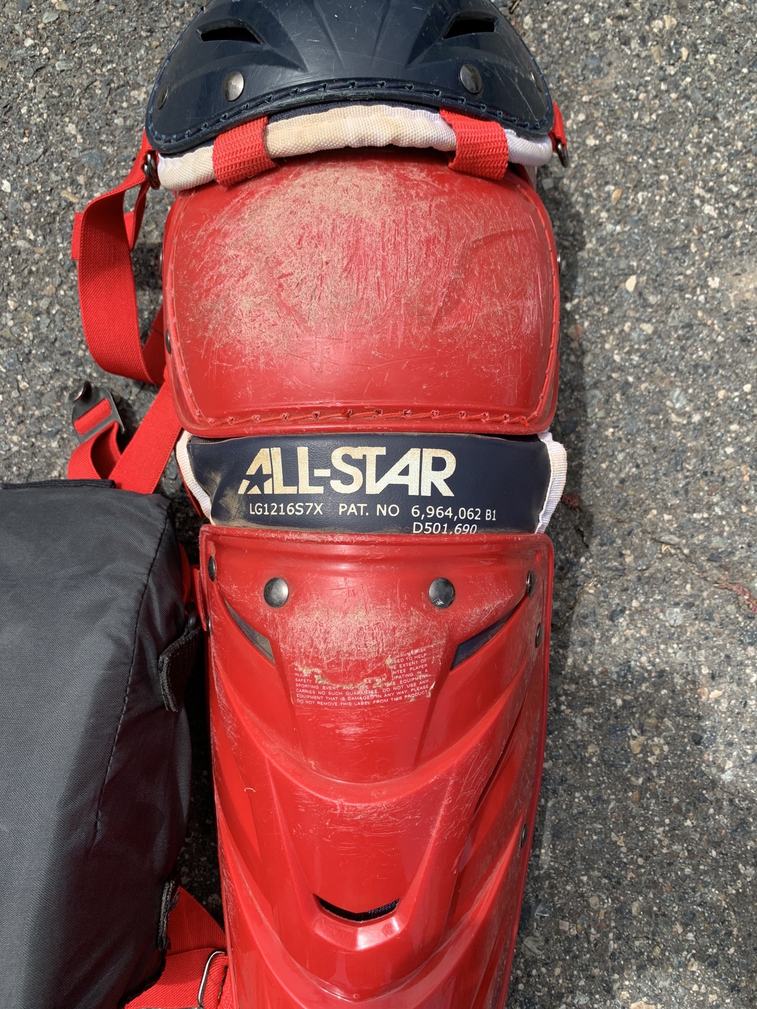 Used Intermediate All Star System 7 Axis Catcher's Leg Guard | SidelineSwap
