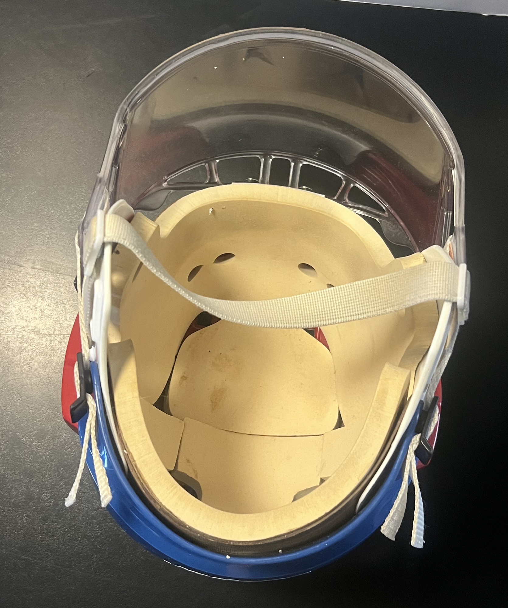 Vintage Cooper SK2000 L Red / Blue Helmet With itech visor | SidelineSwap