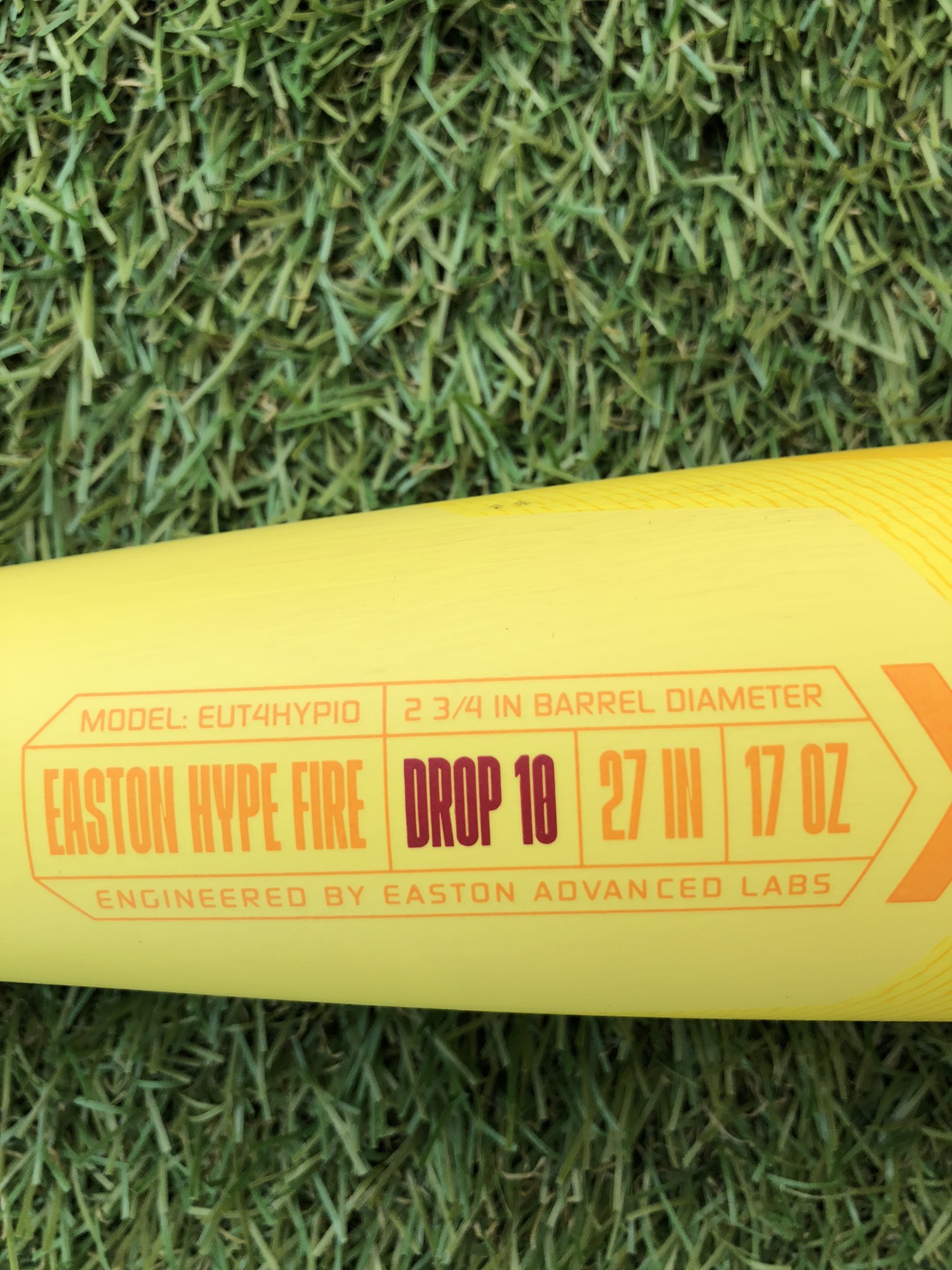Used 2024 Easton Hype Fire Bat USSSA Certified (-10) Composite 17 oz 27 ...