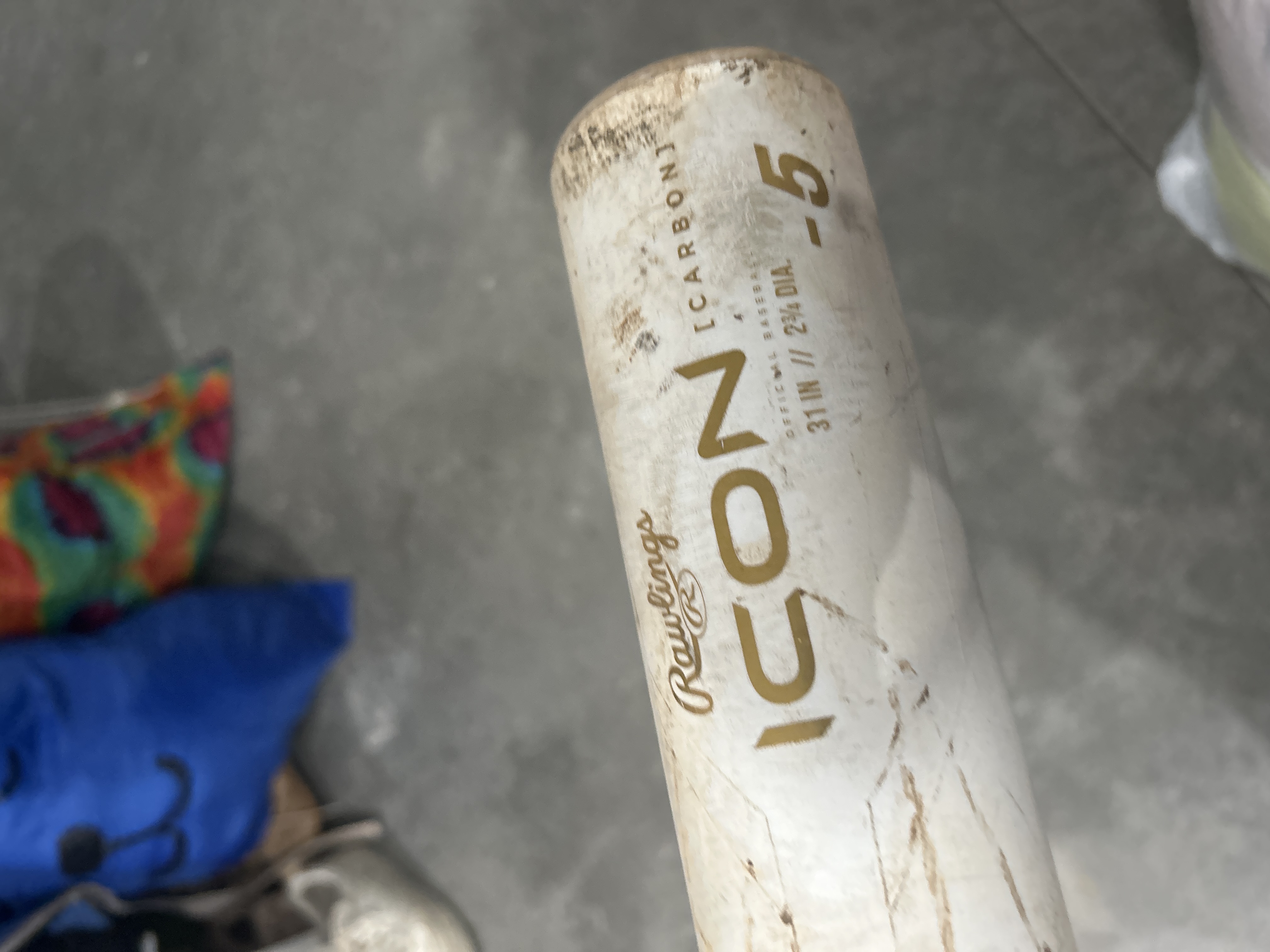 Used 2024 Rawlings ICON USSSA Certified Bat (-5) Composite 26 oz 31 ...