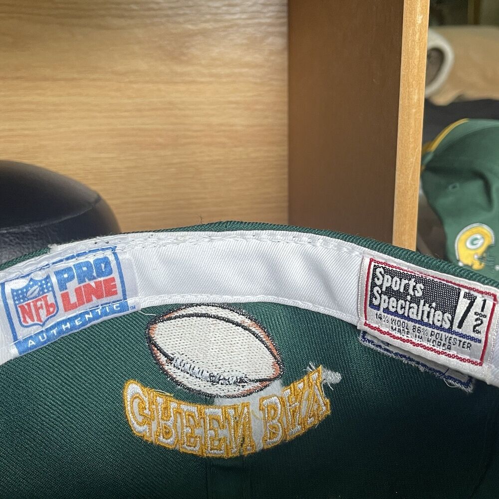 Vtg Green Bay Packers Script Sports Specialties Pro Line Wool Fitted ...