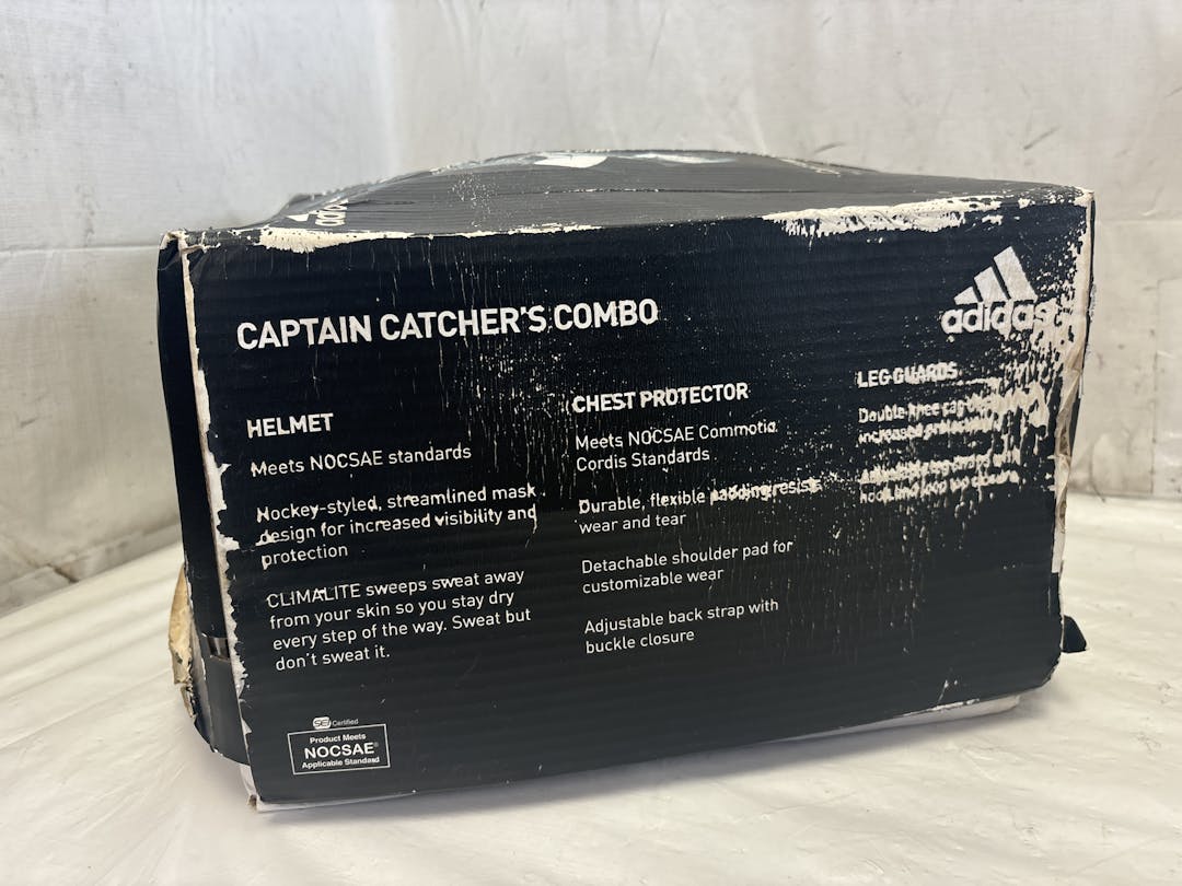 New Adidas Captain Catchers Combo Sm Baseball Catcher's Set 4'4" - 4'11 ...