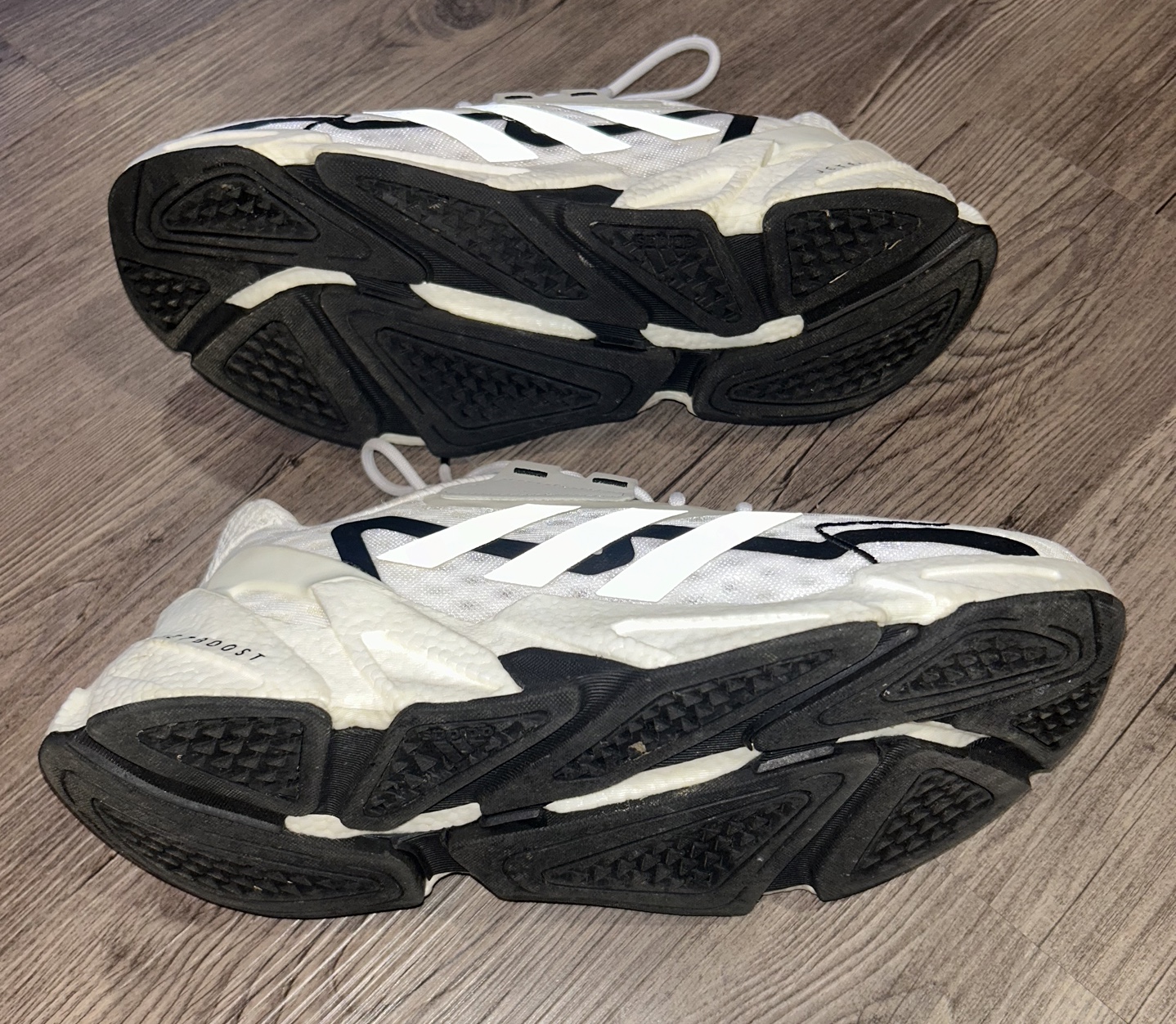 Men’s 10 1/2 Adidas Jetboost - White, Gray, Black | SidelineSwap