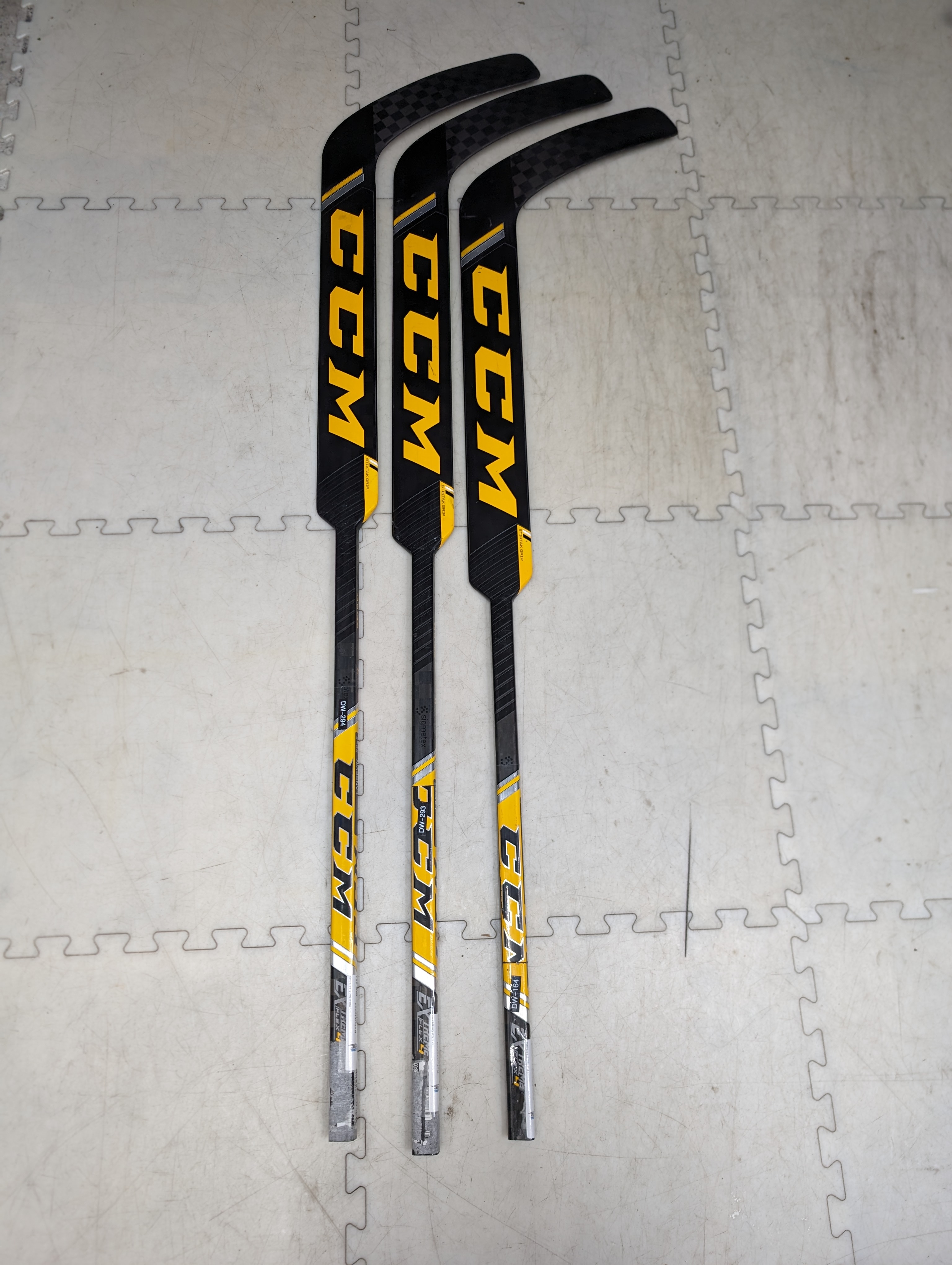 3-Stick Bundle - Used (REPAIRED) CCM Extreme Flex 4, P31, Yellow and ...