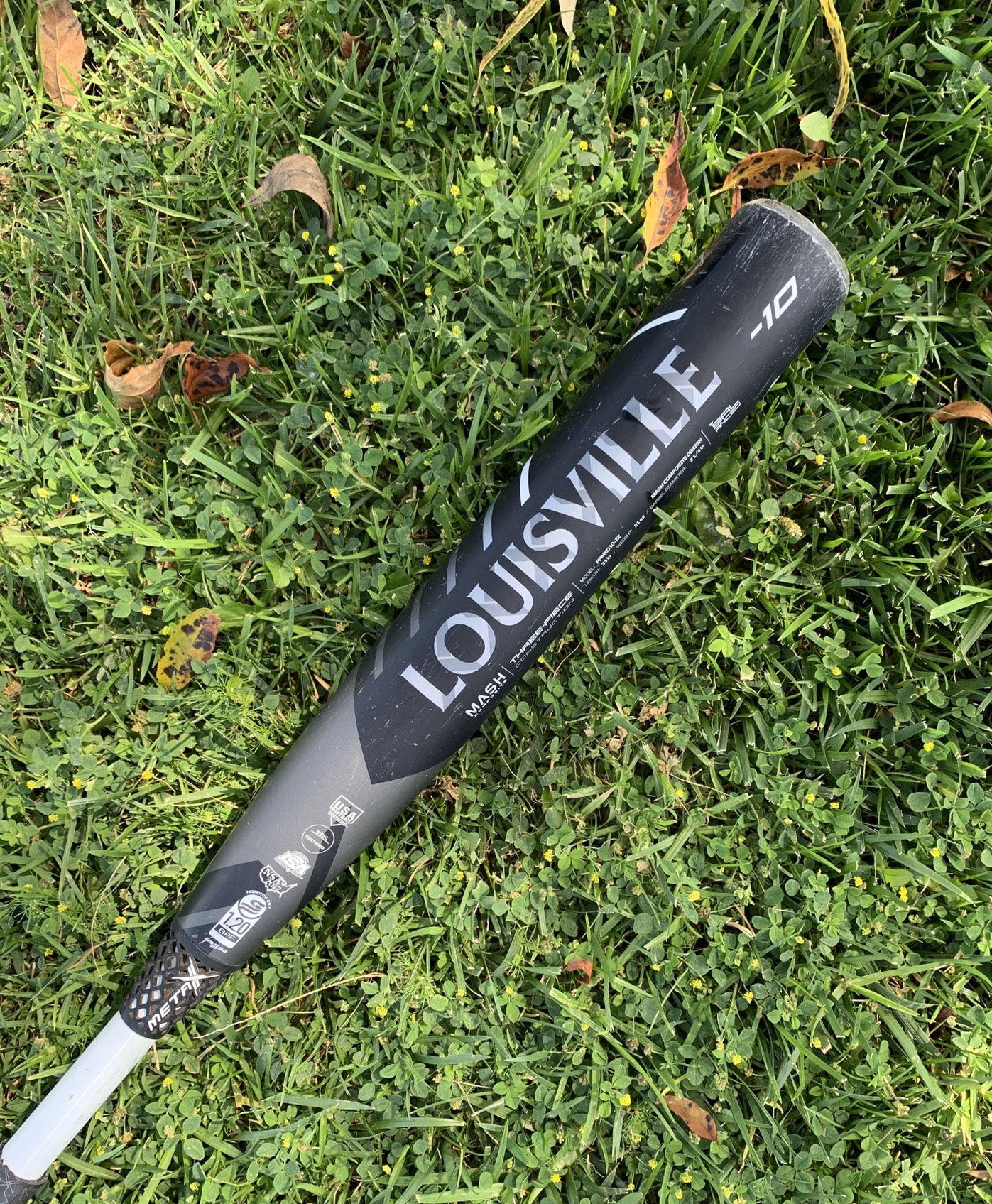 Black Used 2022 Louisville Slugger Meta Bat (-10) Composite 21 oz 31 ...