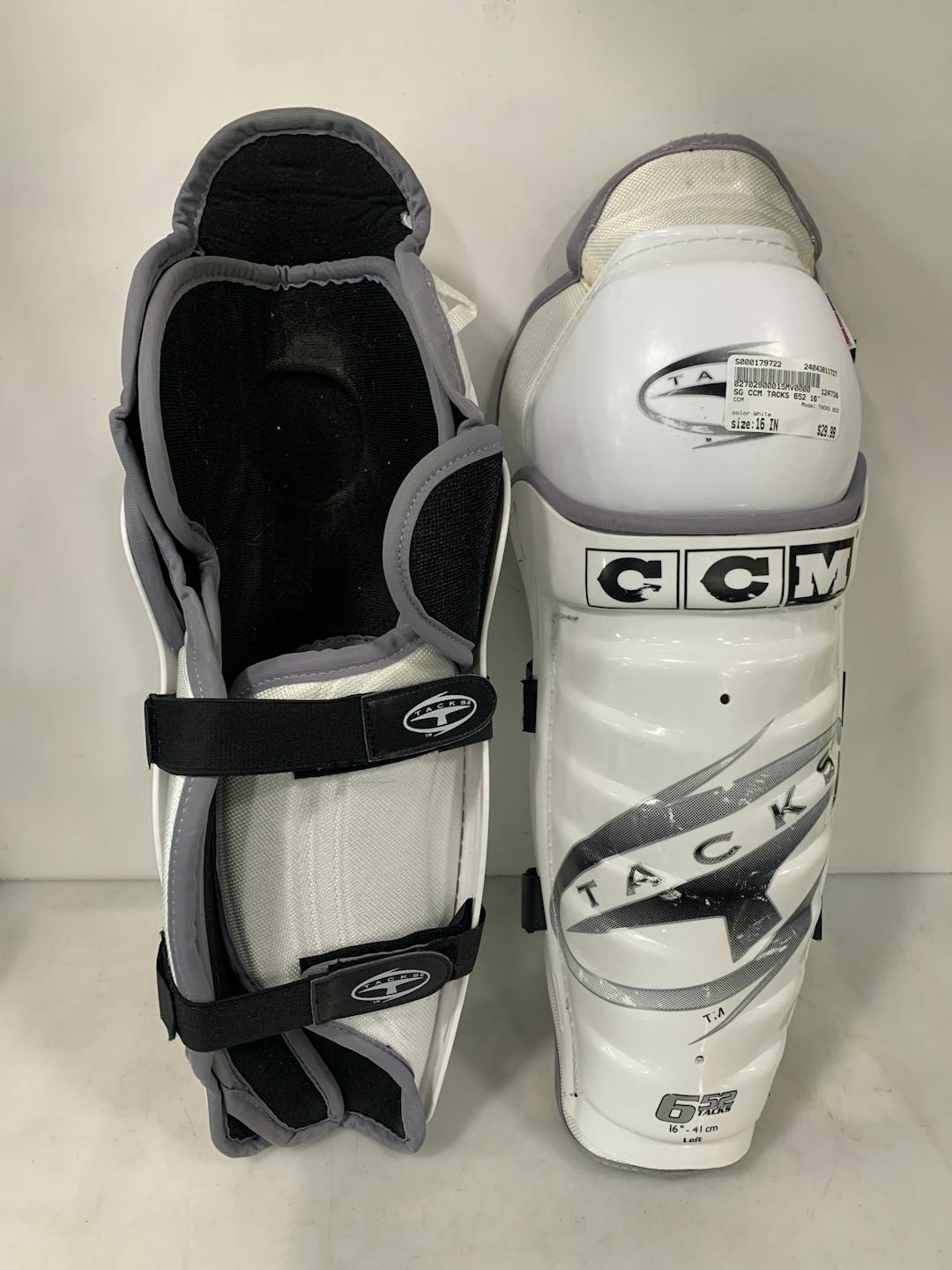 Used Ccm Tacks 652 16" Hockey Shin Guards | SidelineSwap