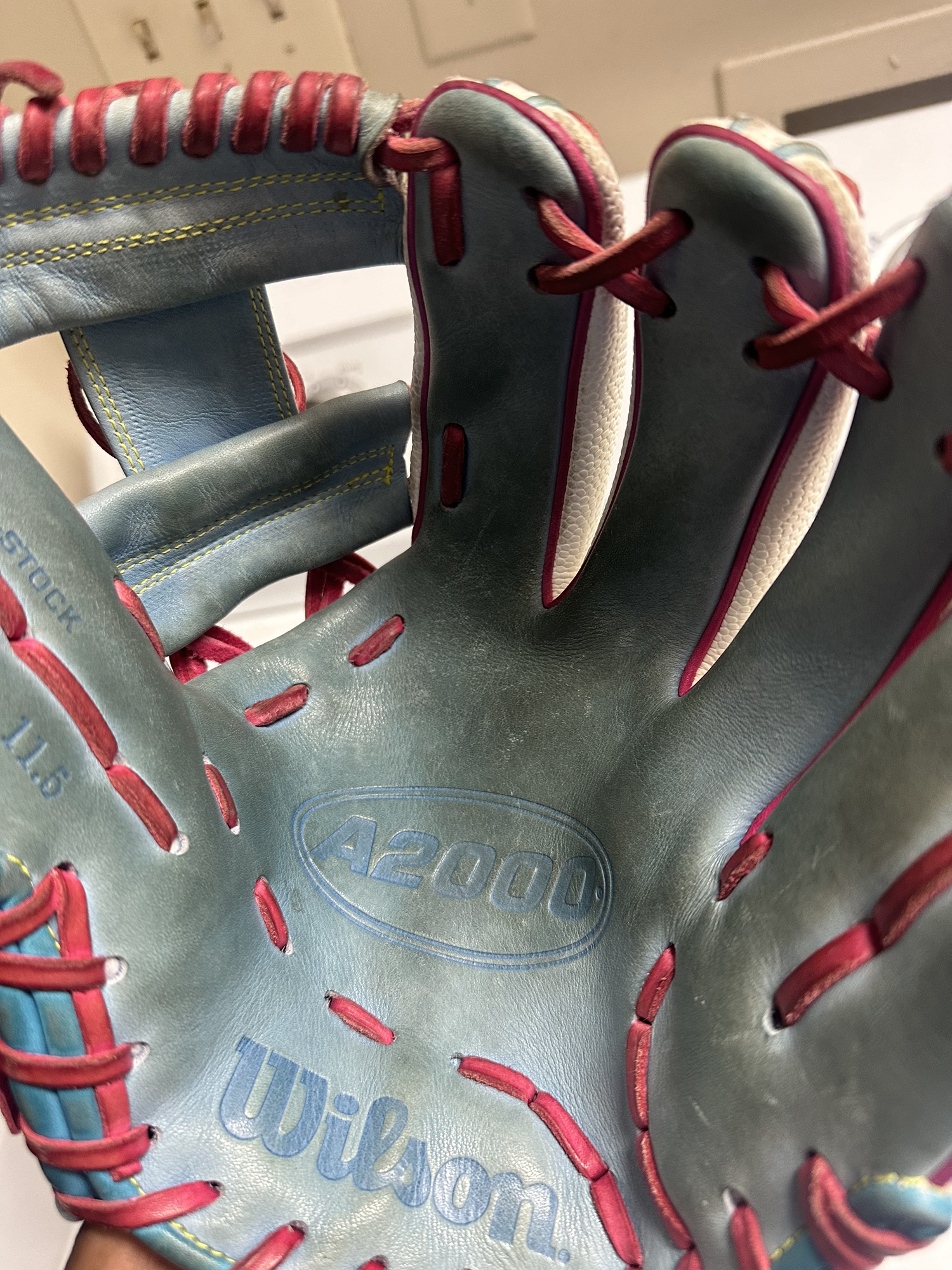 Wilson A2000 1786 11.5 Wht/teal/blk | SidelineSwap