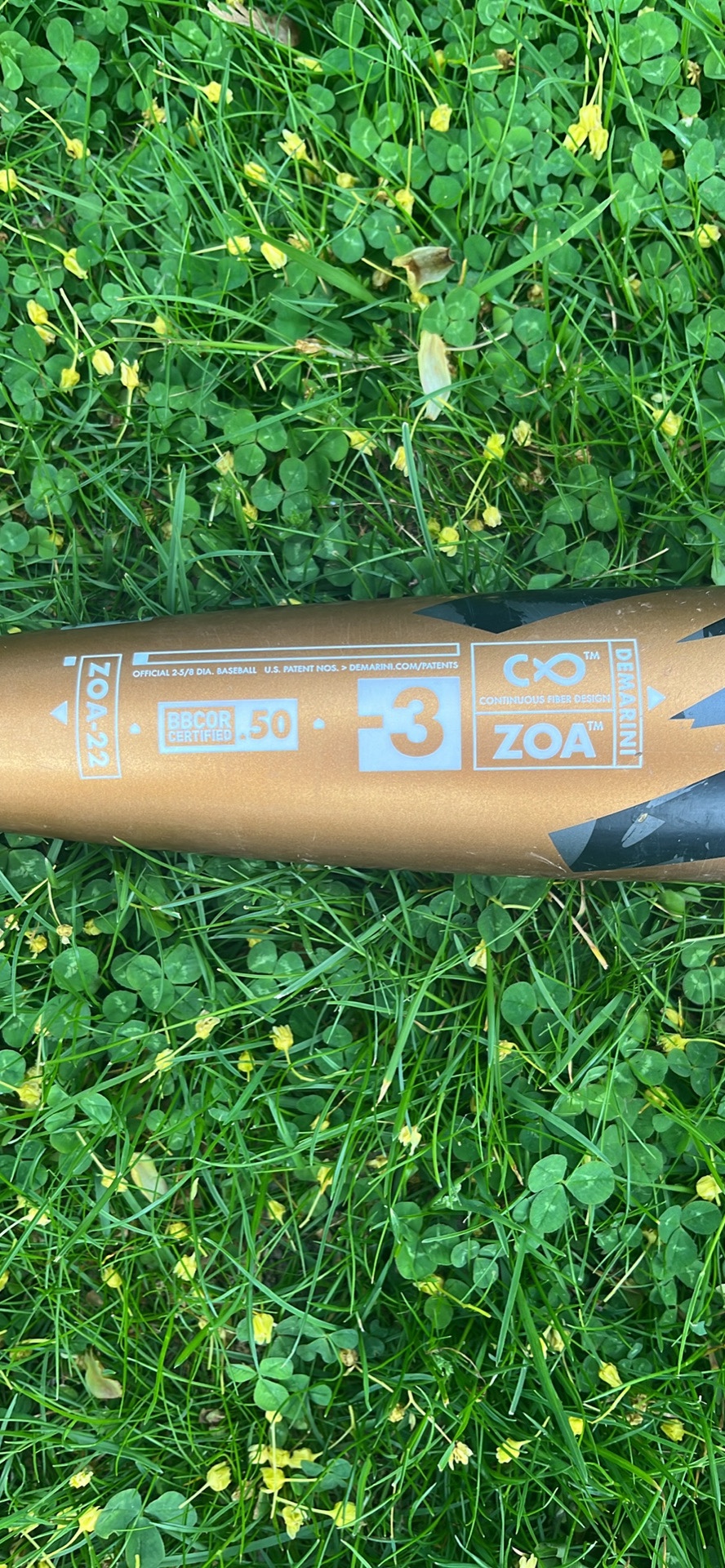 Used 2022 DeMarini BBCOR Certified Composite 28.5 oz 31" Zoa Bat ...