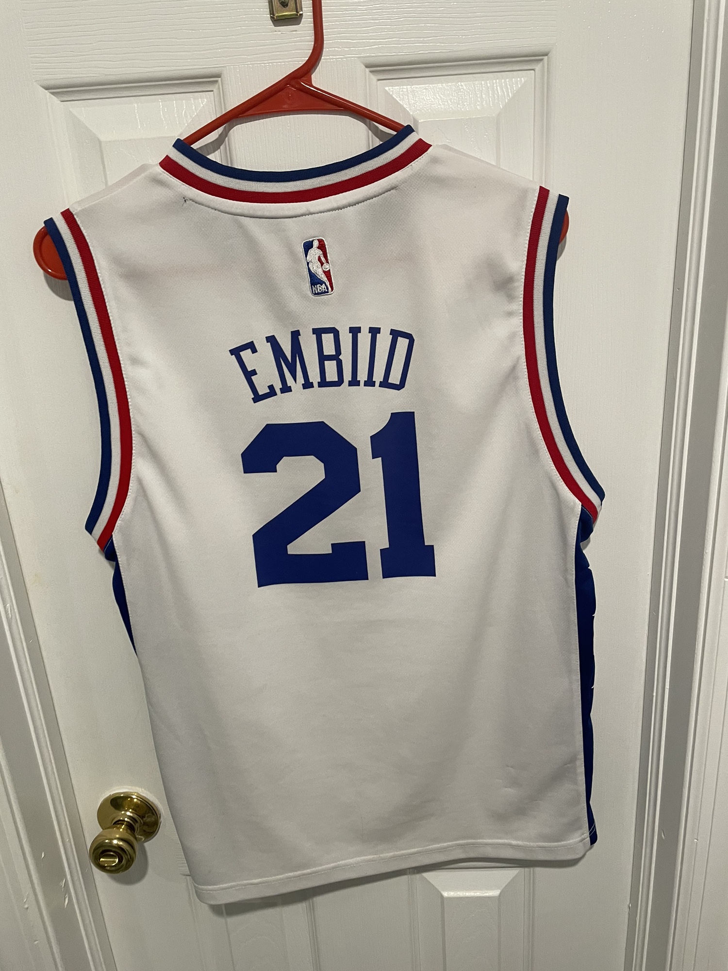 Joel Embiid Away Jersey Youth Large Fits For Adult Small And Medium Too ...