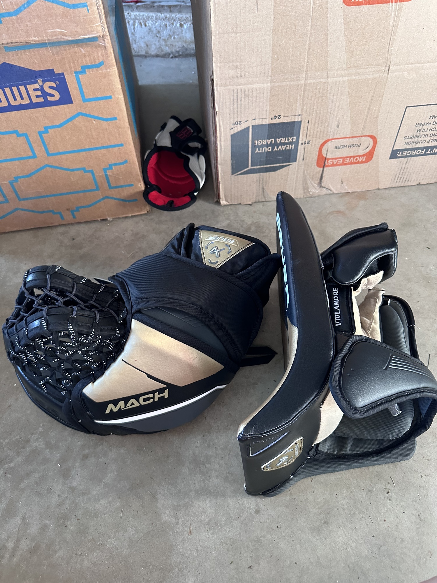 Bauer Mach Goalie Pro Stock Glove And Blocker Set | SidelineSwap