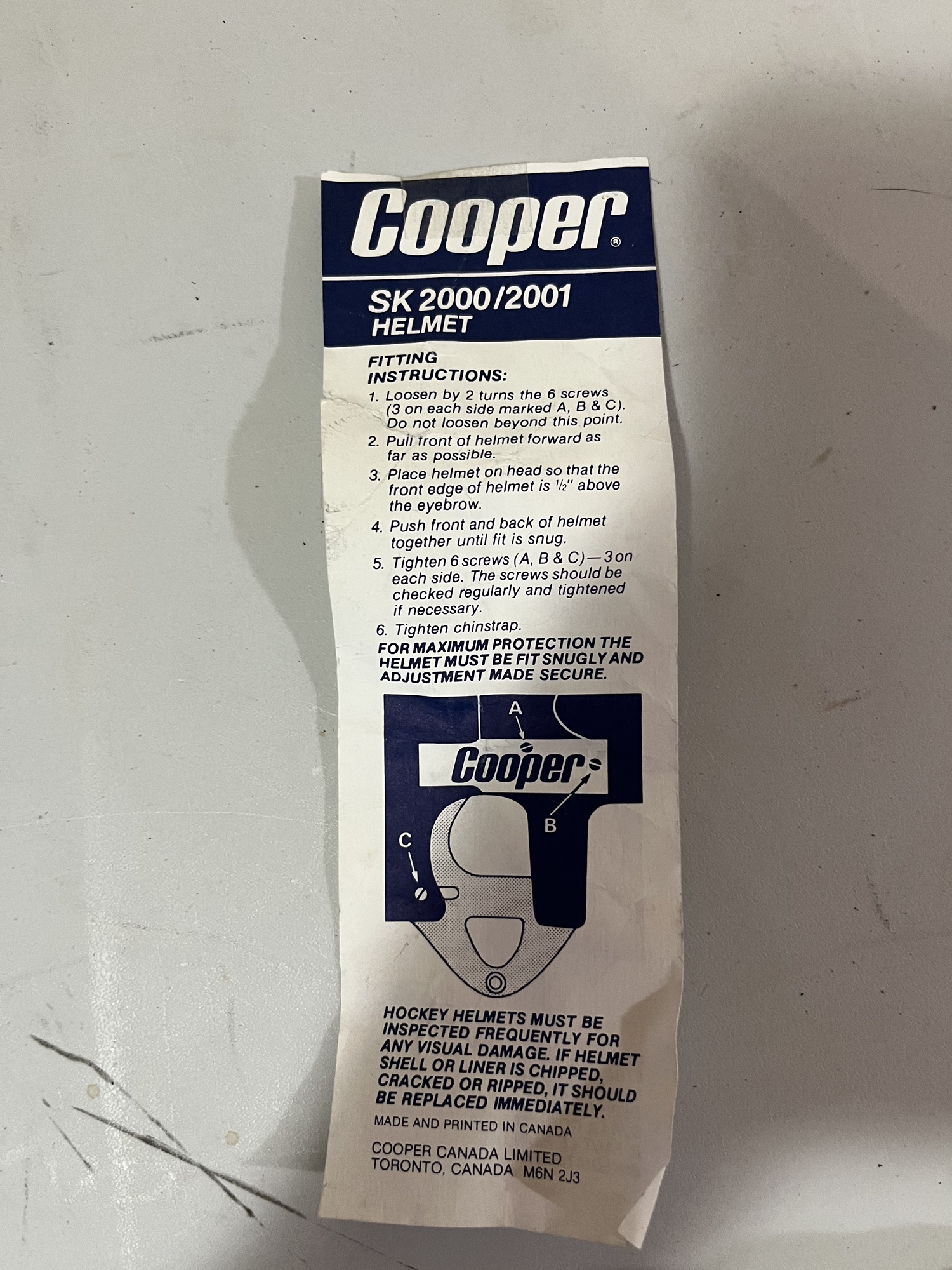 Vintage Cooper SK2000 helmet with HM50 mask | SidelineSwap