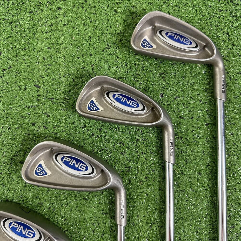 Ping G5 Iron Set 4-9 SW Silver Dot AWT Cushin Steel Stiff Flex RH ...