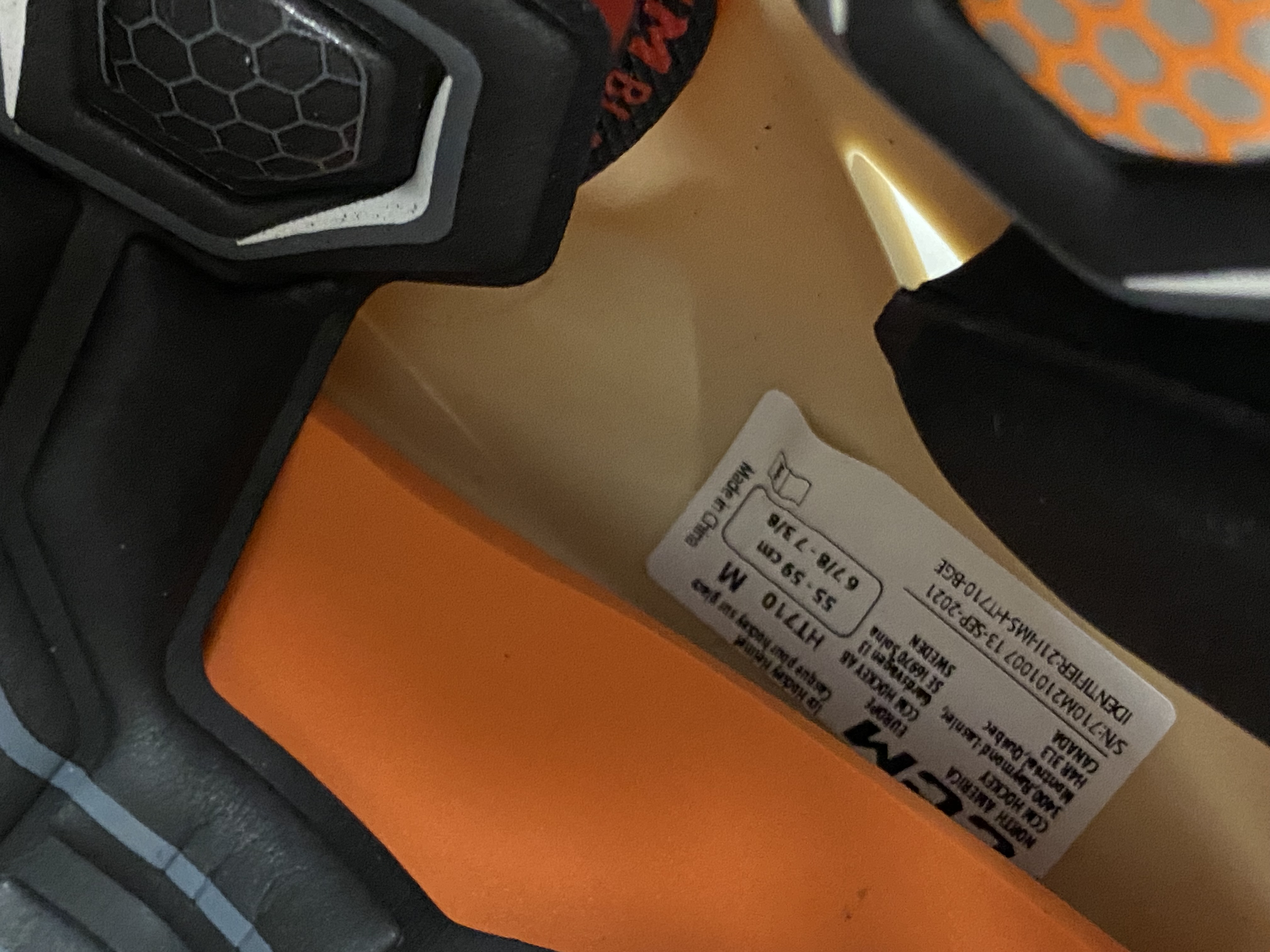 CCM Tacks 710 Pro Stock Hockey Helmet Wheat Beige Medium Bauer Visor ...