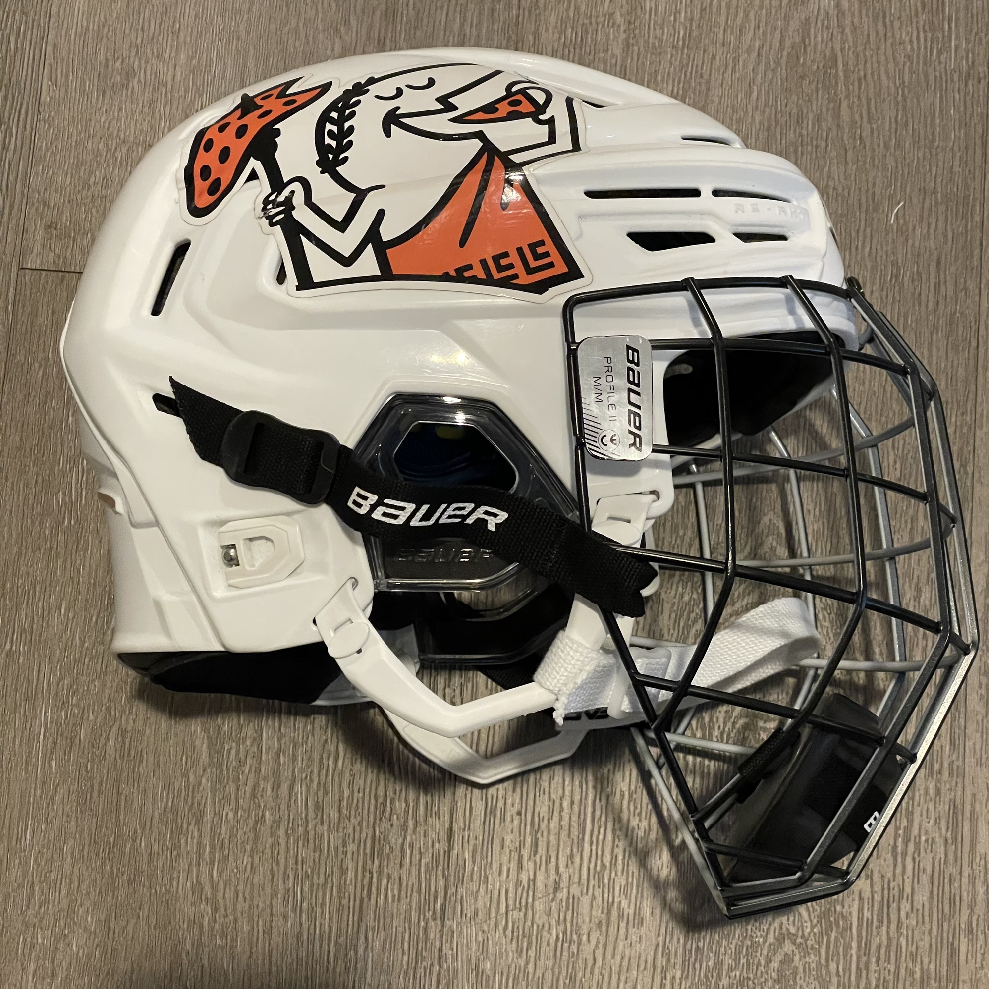 Pro Stock Little Caesars Bauer Re-Akt 150 Helmet Sz M | SidelineSwap