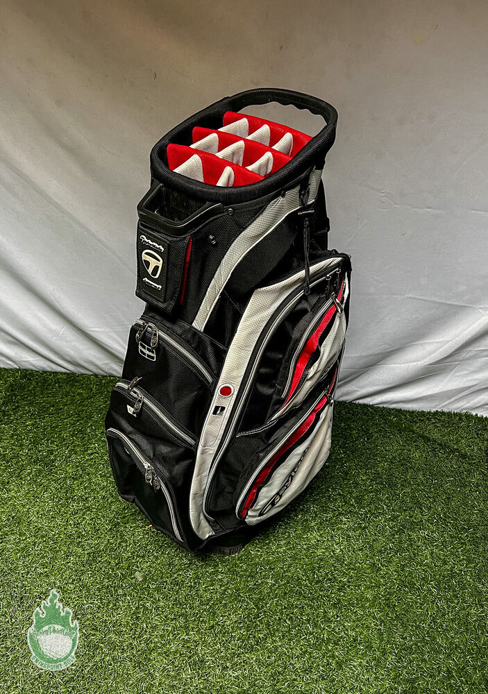 Used TaylorMade Juggernaut Cart Carry Golf Bag 14-way Black/Red/White ...