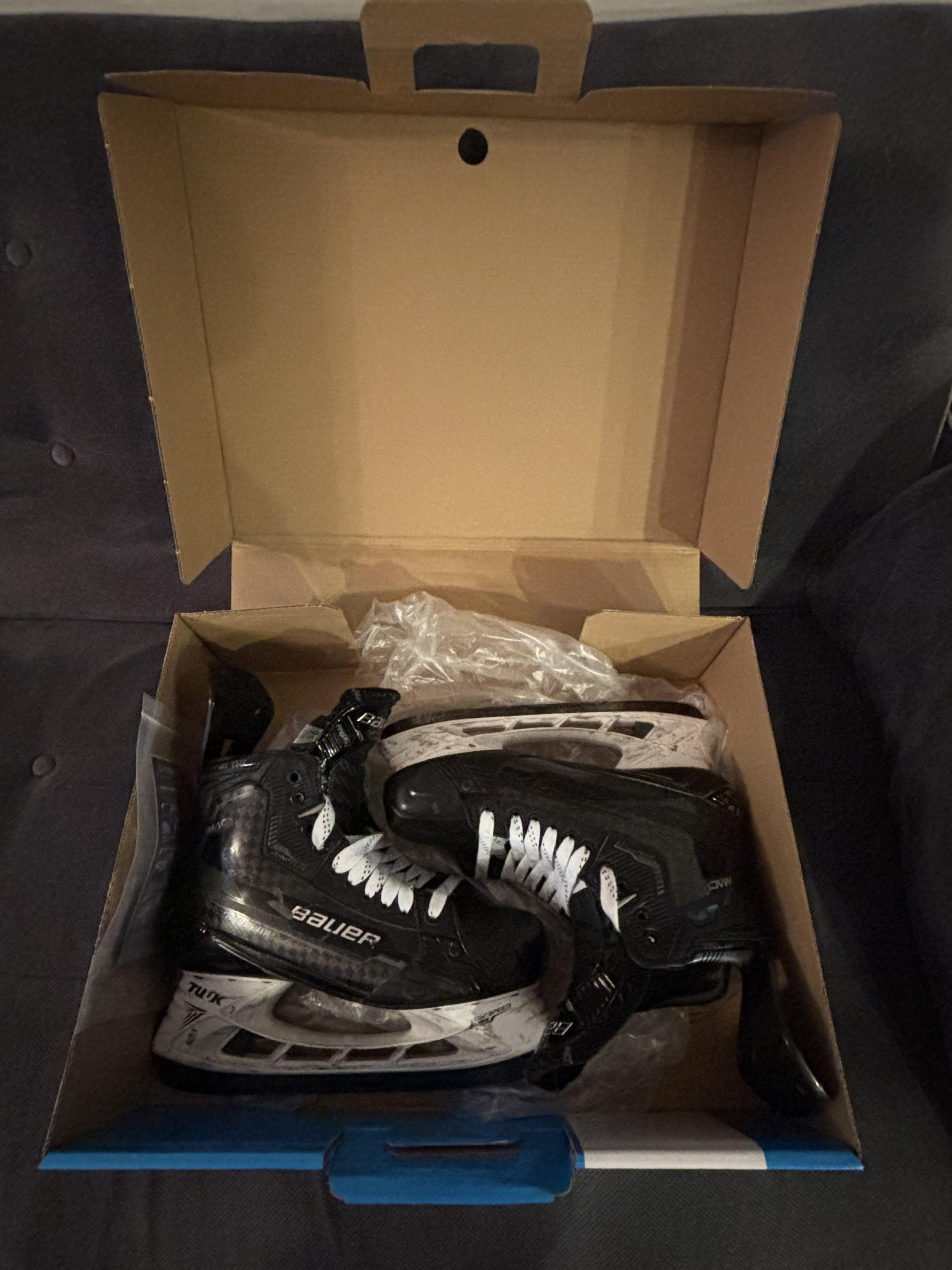 Bauer Mach Size 9.5 Fit 3 Senior Ice Hockey Skates w/Fly-Ti Steel ...