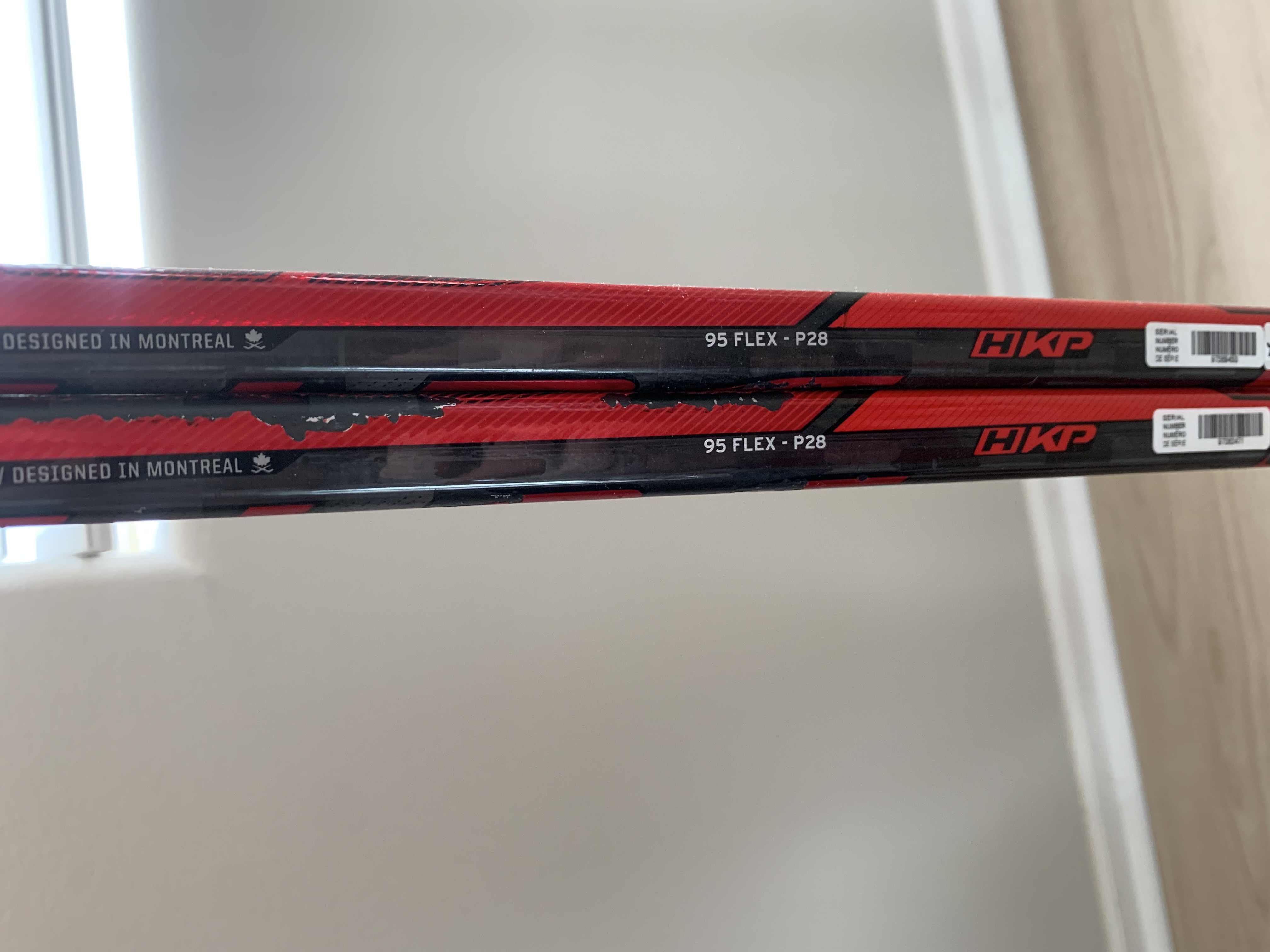 Lefty 95 Flex P28 CCM JetSpeed FT4 Pro Left Hand Pro Stock Hockey Stick ...