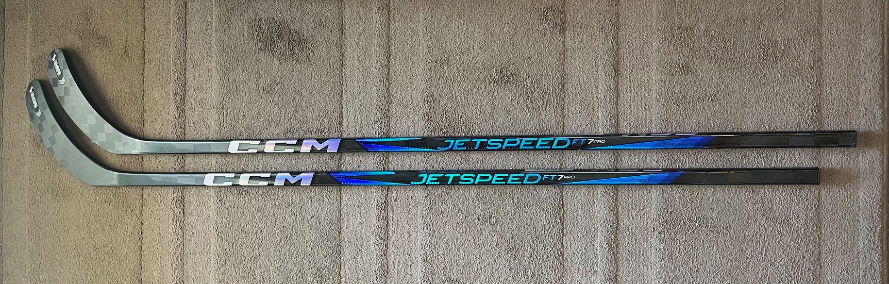 Bundle 2x New Senior CCM Jetspeed FT7 Pro Left Hand Hockey Sticks P29 ...