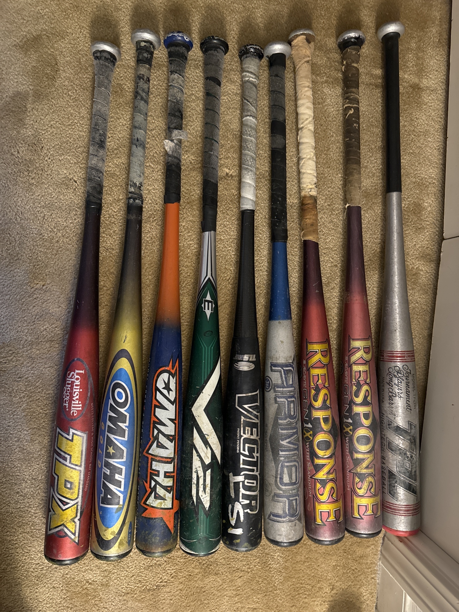 ALL 9 Used BESR bats - (Fun for Exit Velos) | SidelineSwap
