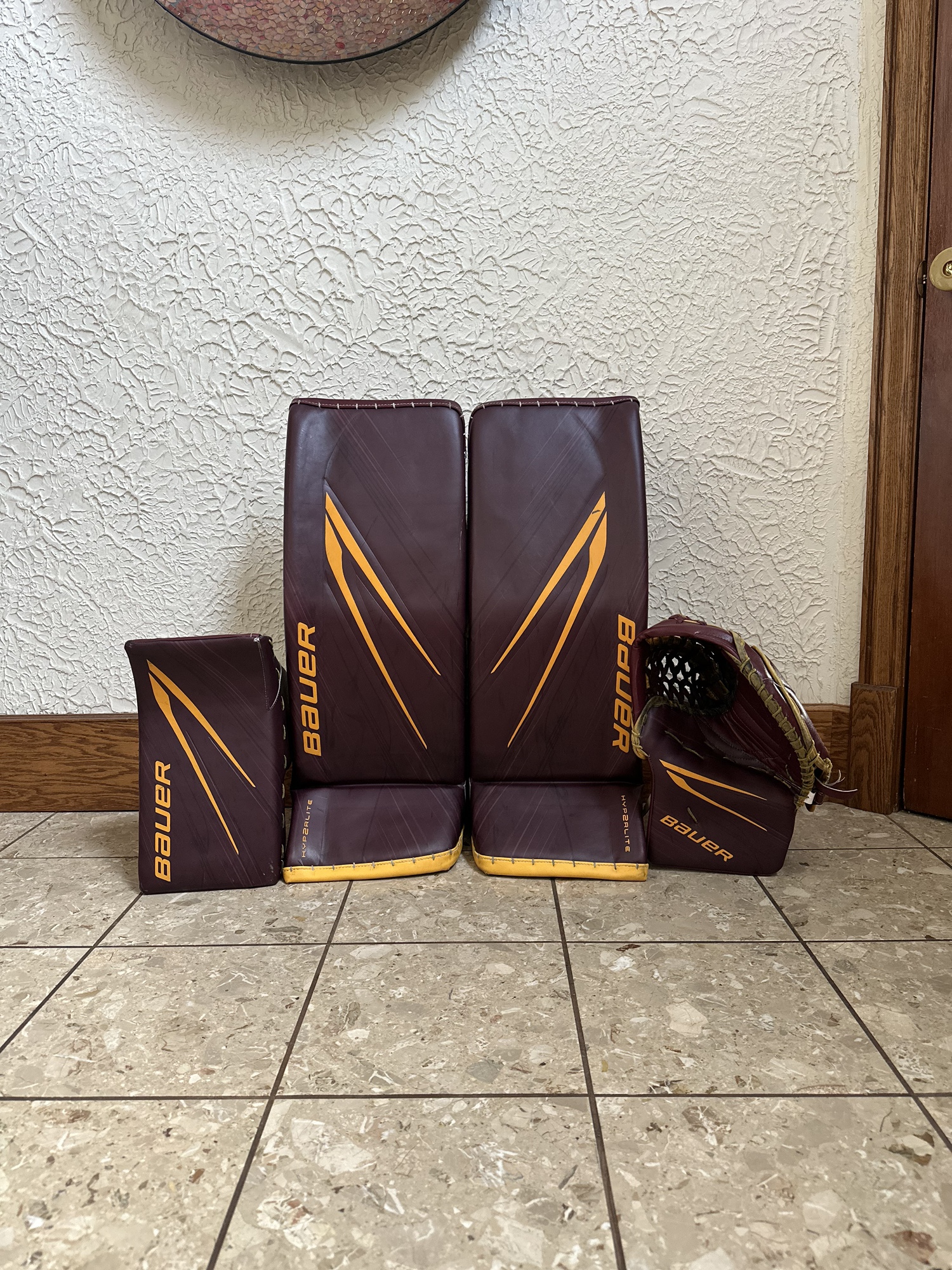 Maroon and Gold Bauer Hyperlite 2 Full Set | SidelineSwap