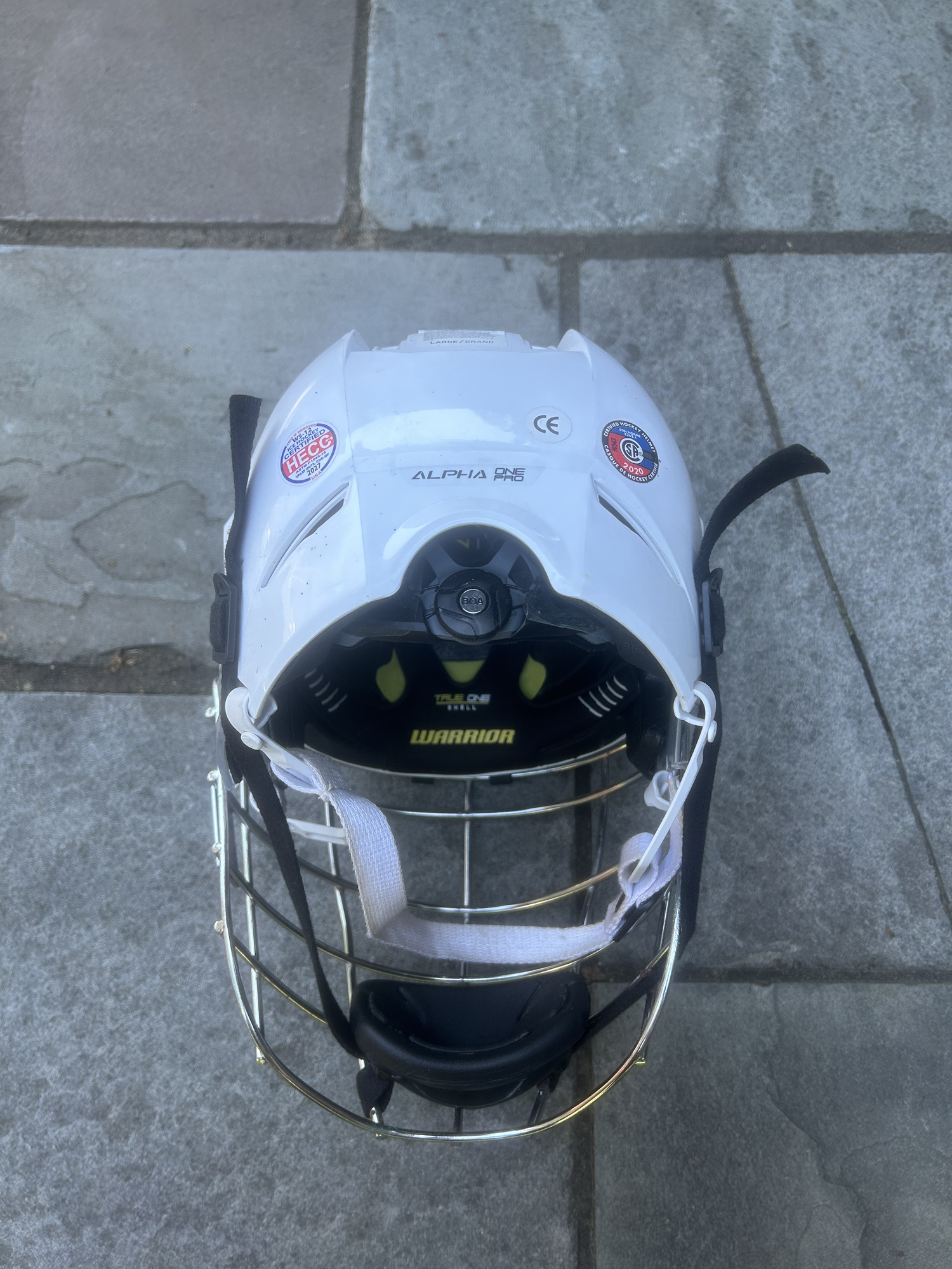 Warrior Fatboy Alpha Pro Complete Box Lacrosse Helmet | SidelineSwap