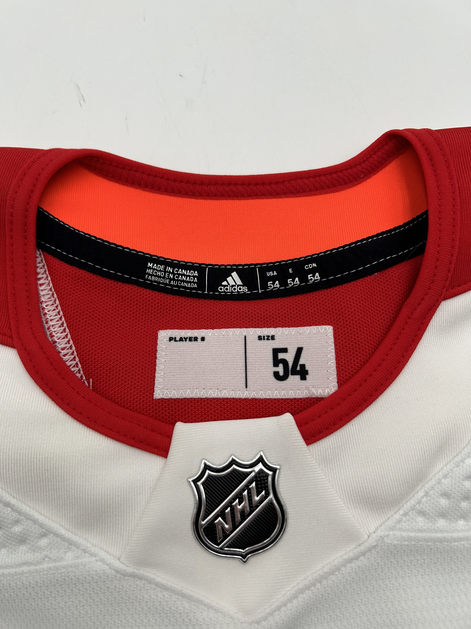 New Carolina Hurricanes Pro Stock White Adidas Practice Jersey ...