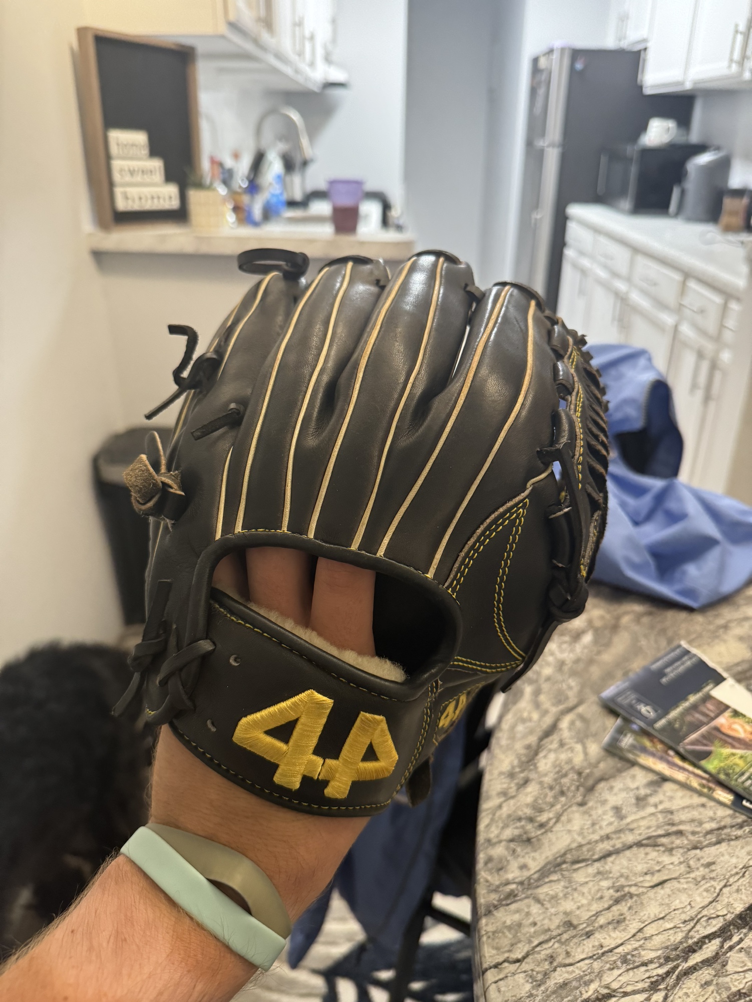 Black & Yellow 44 Glove | SidelineSwap
