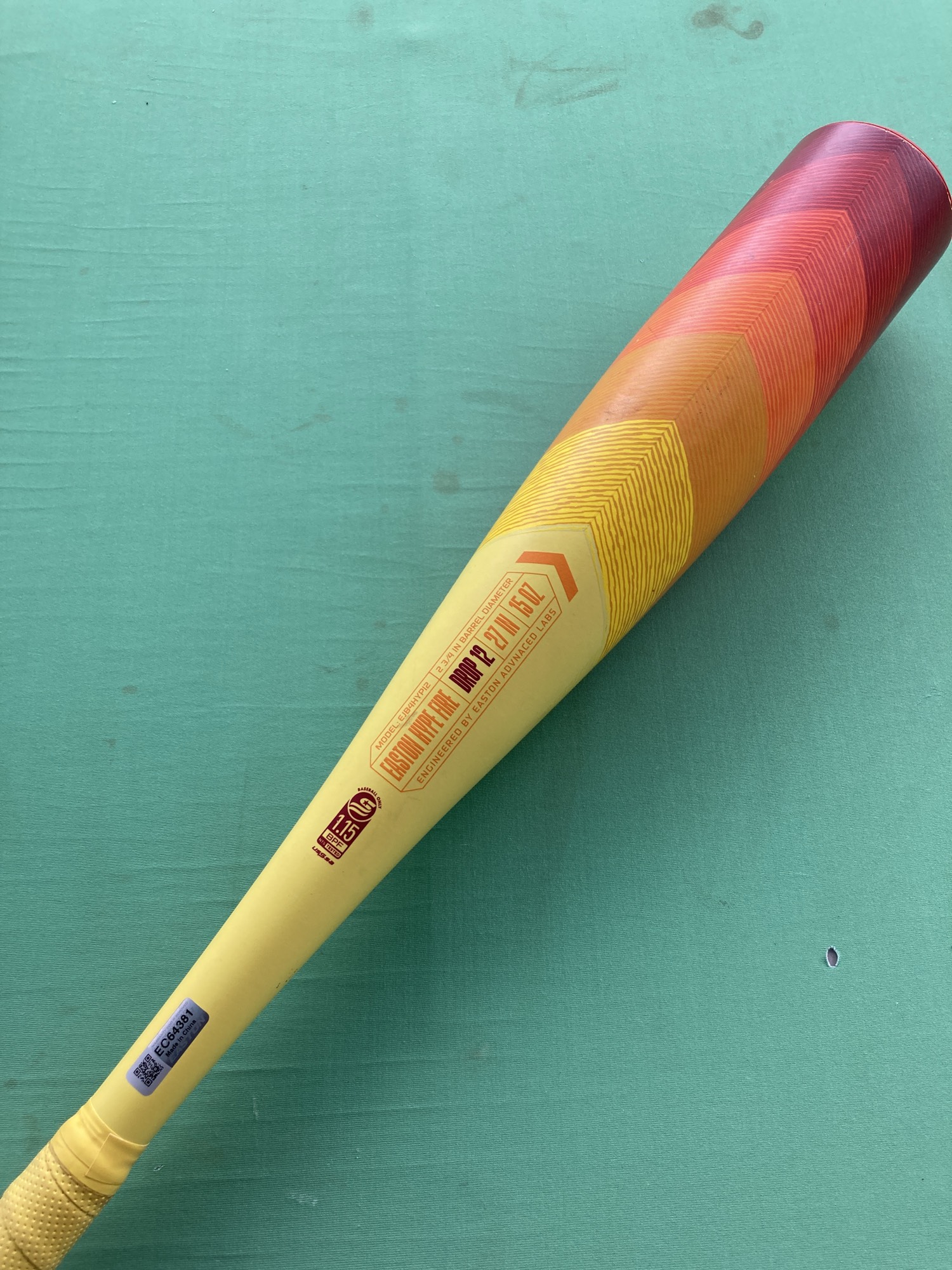 2024 Easton Hype Fire Bat USSSA Certified (-12) Composite 15 oz 27 ...