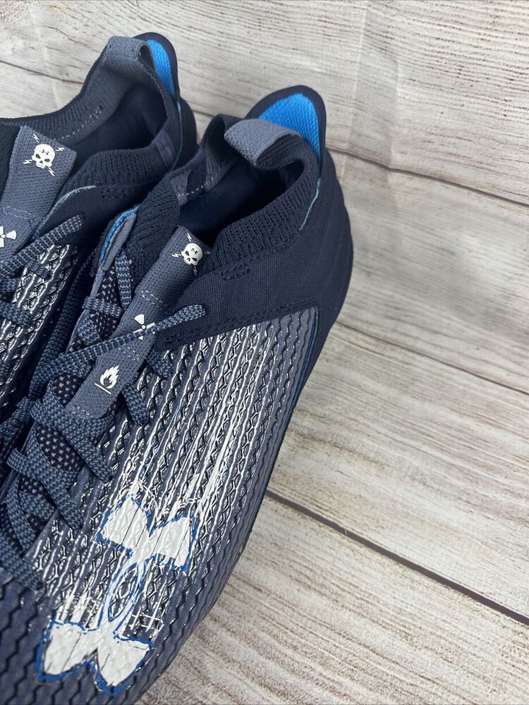 Under Armour Blur Smoke MC Navy Blue Football Cleats Men's Size 13 ...