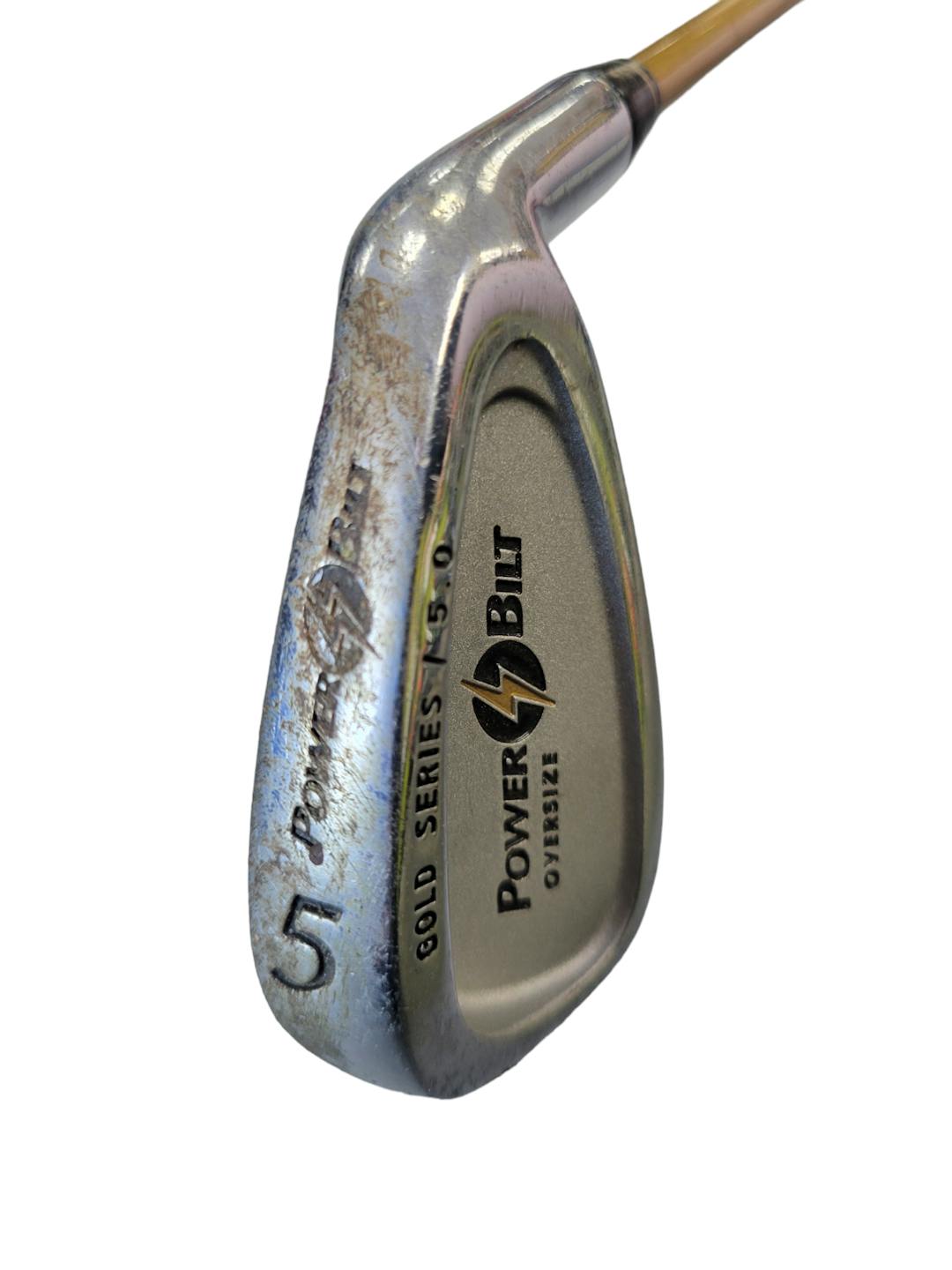 Used Powerbilt Oversize Gold Series 5 Iron Regular Flex Graphite Shaft ...