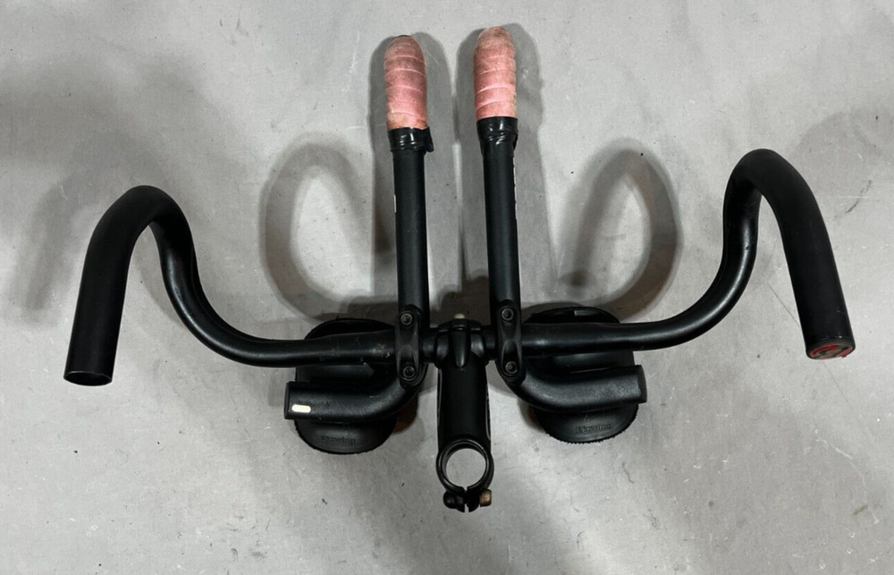 Vintage FRM Web Bar 40cm Drop Bar Syntace Aerobars & 3ttt Forgie 85mm ...