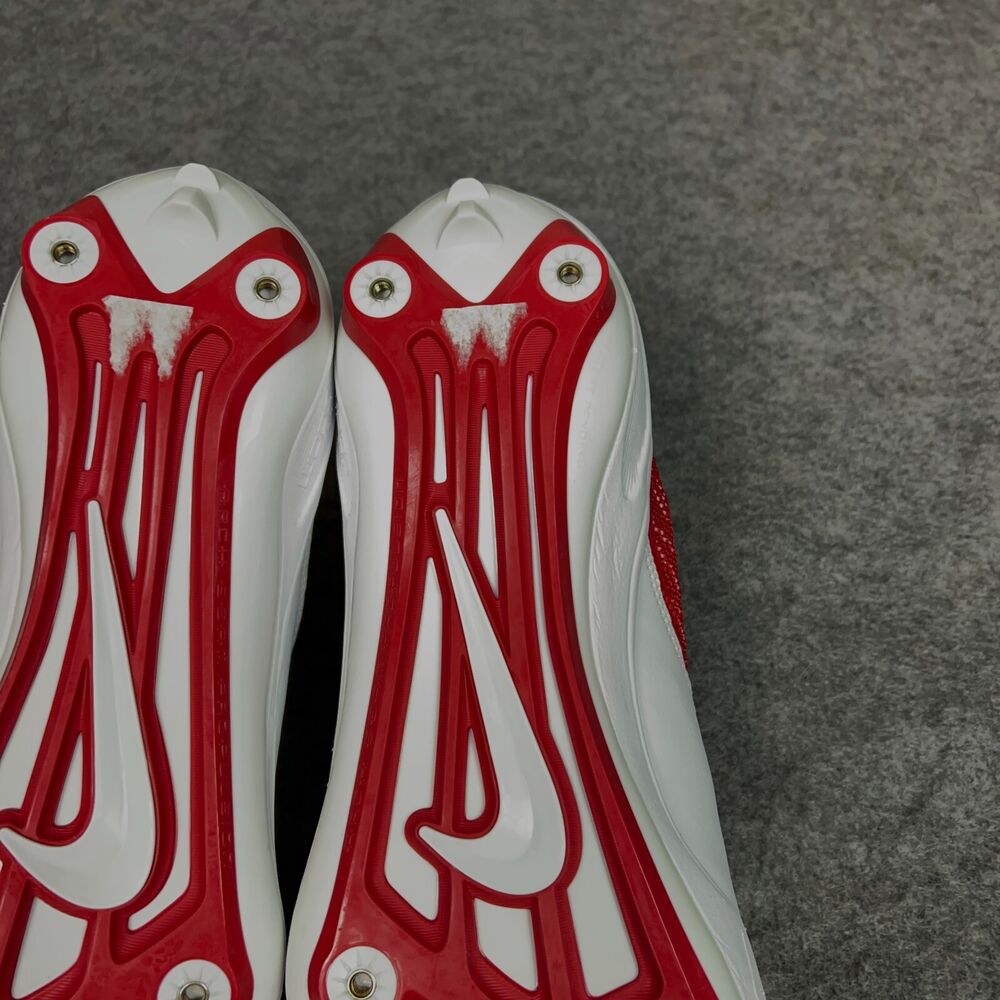 Nike Mens Football Cleats 15 Red White Shoe Lacrosse Zoom Code Elite 3/ ...