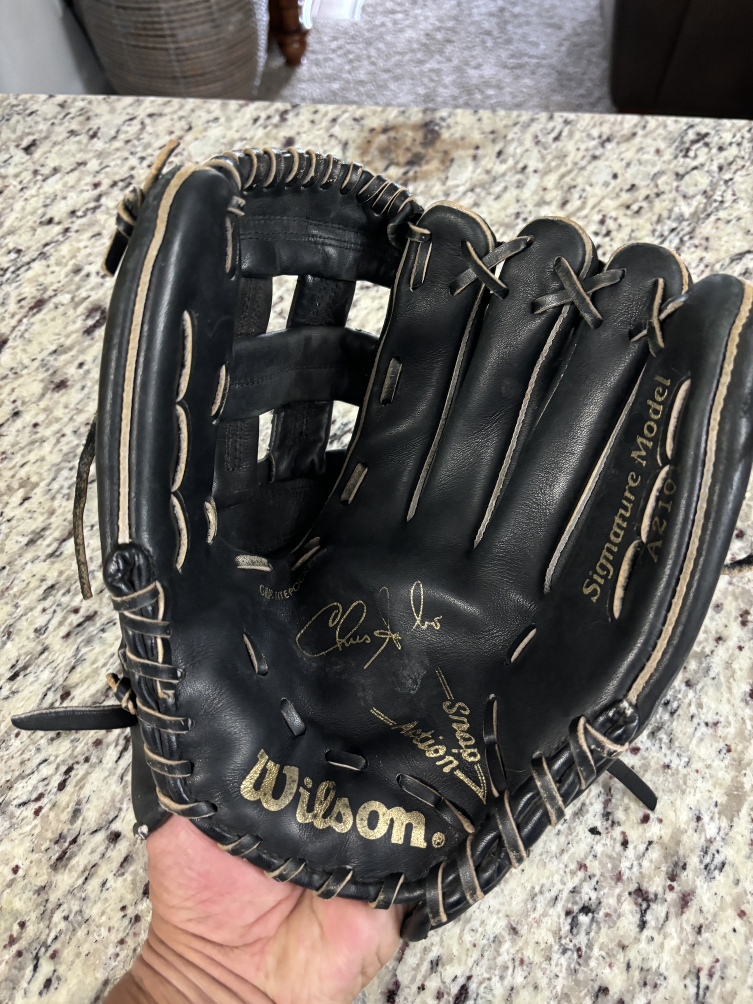 Wilson A2101 Chris Sabo Signature Edition Black Leather RHT Baseball ...
