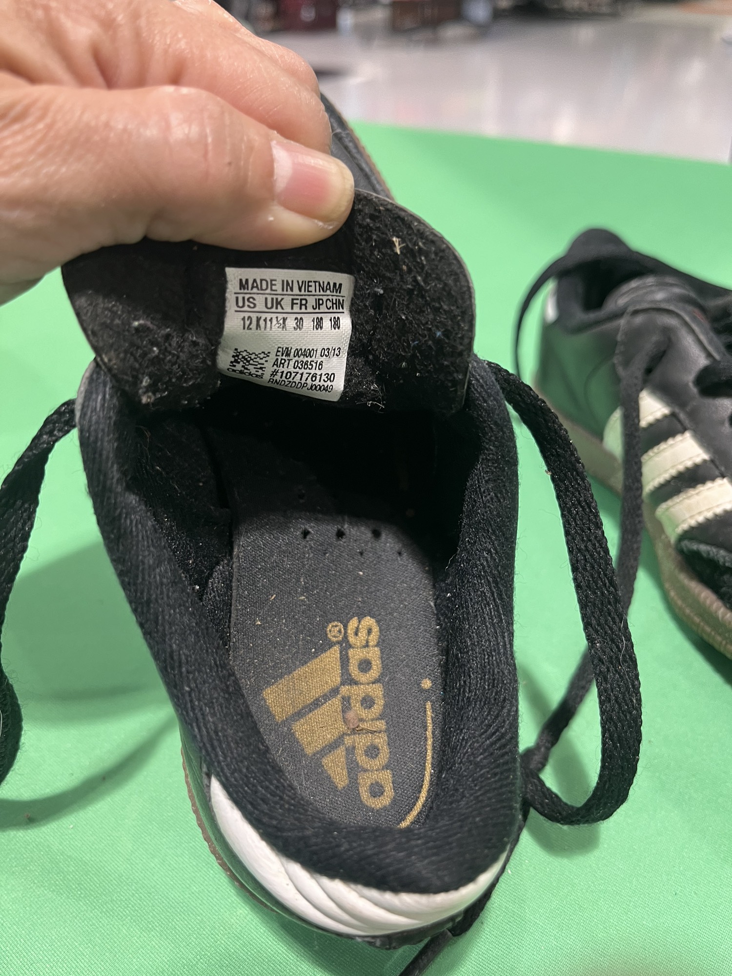 Black Used Youth Unisex Adidas Samba Shoes 12 K Turf Shoes | SidelineSwap